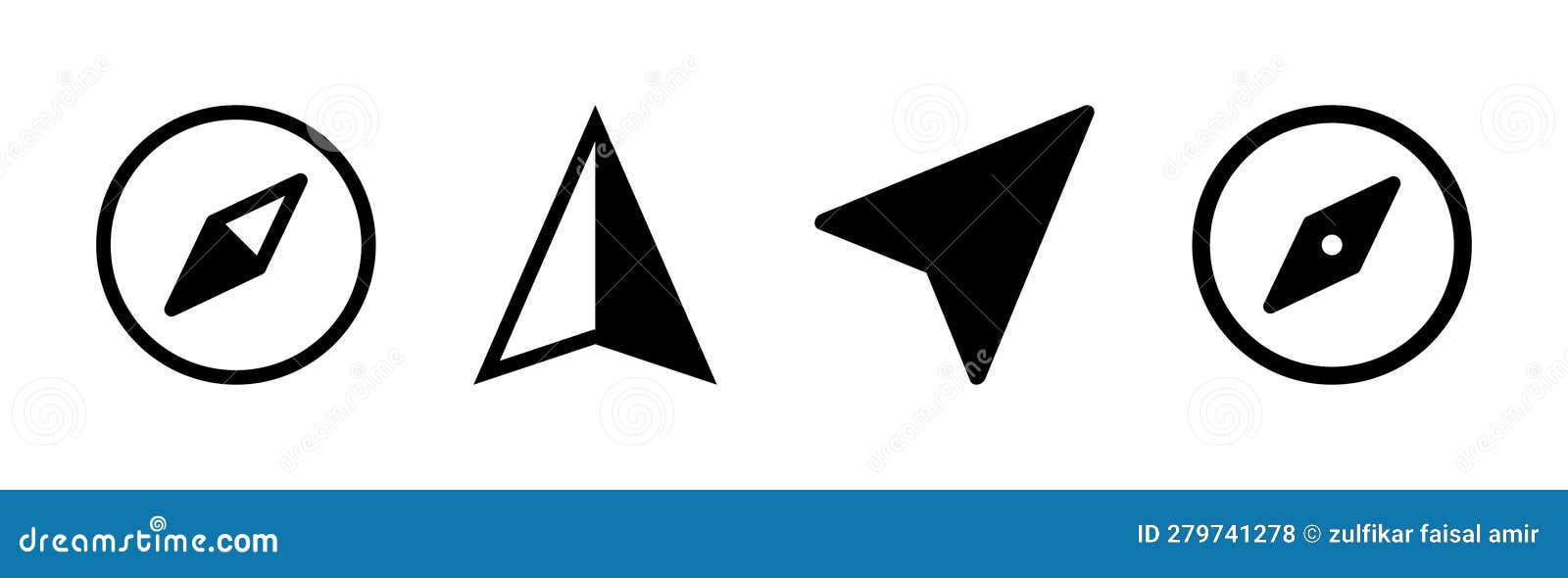 Compass Icon . Arrow Compass Icon Vector Stock Vector - Illustration of ...