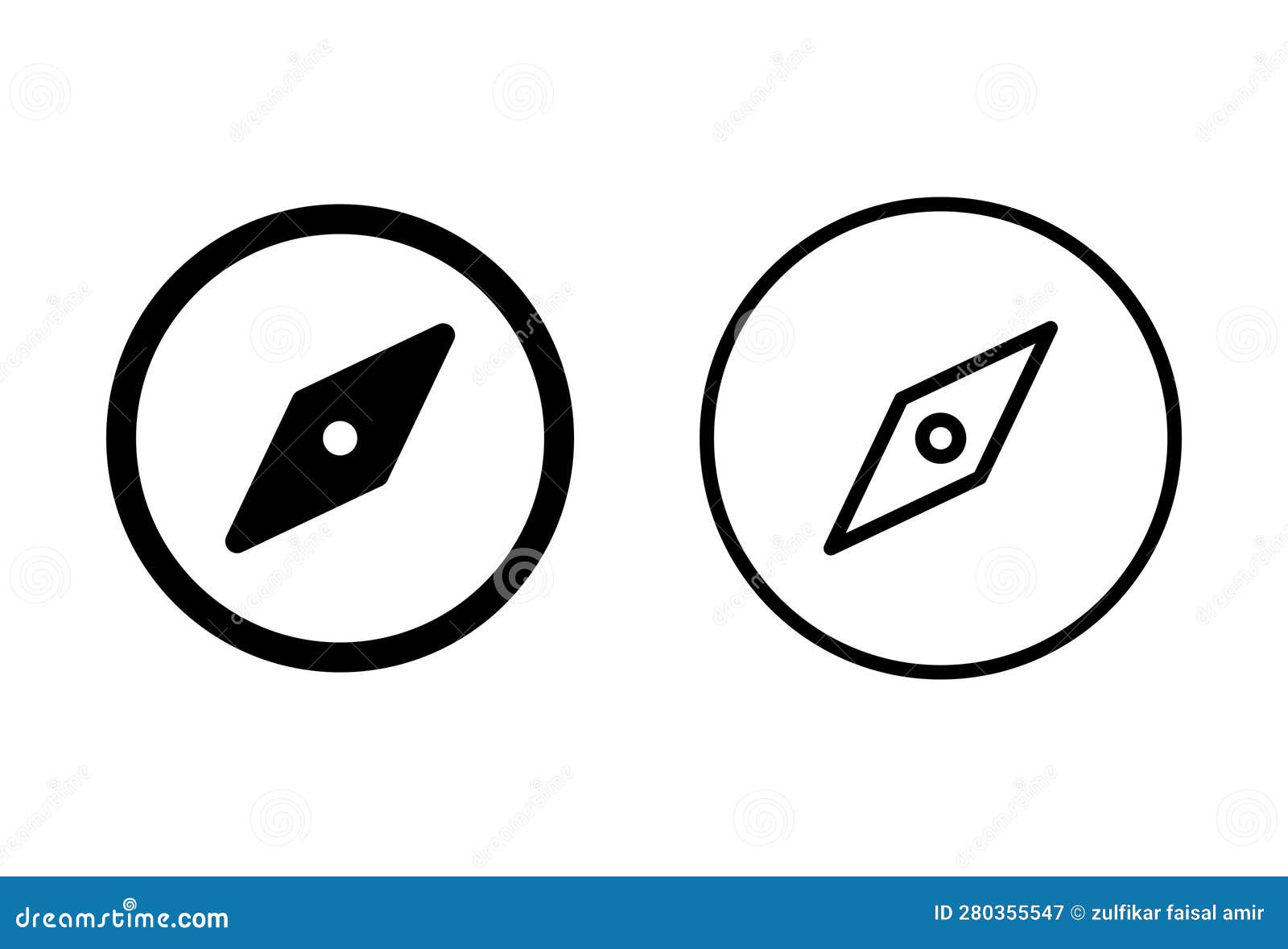 Compass Icon . Arrow Compass Icon Vector Stock Vector - Illustration of ...