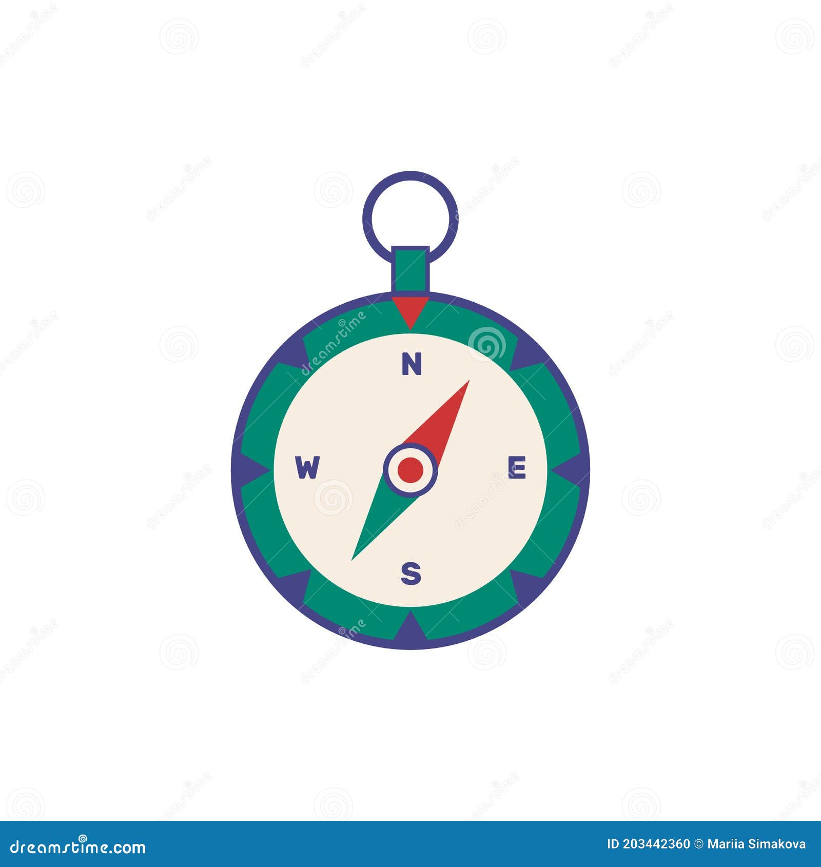 Compass Icon. Simple Element from Port Collection. Creative Compass ...