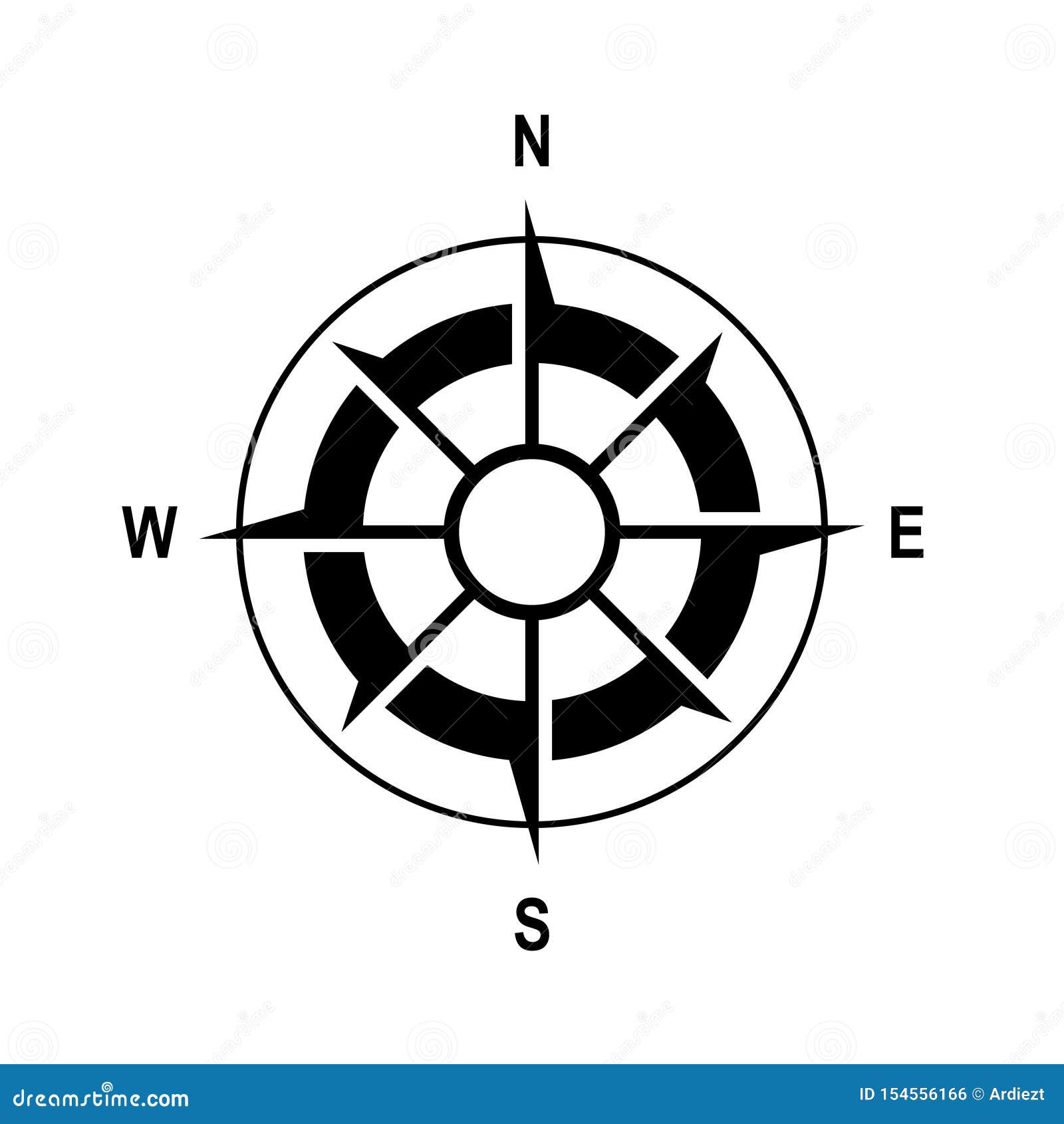 Compass Icon. Simple Flat Vector Illustration Stock Vector ...