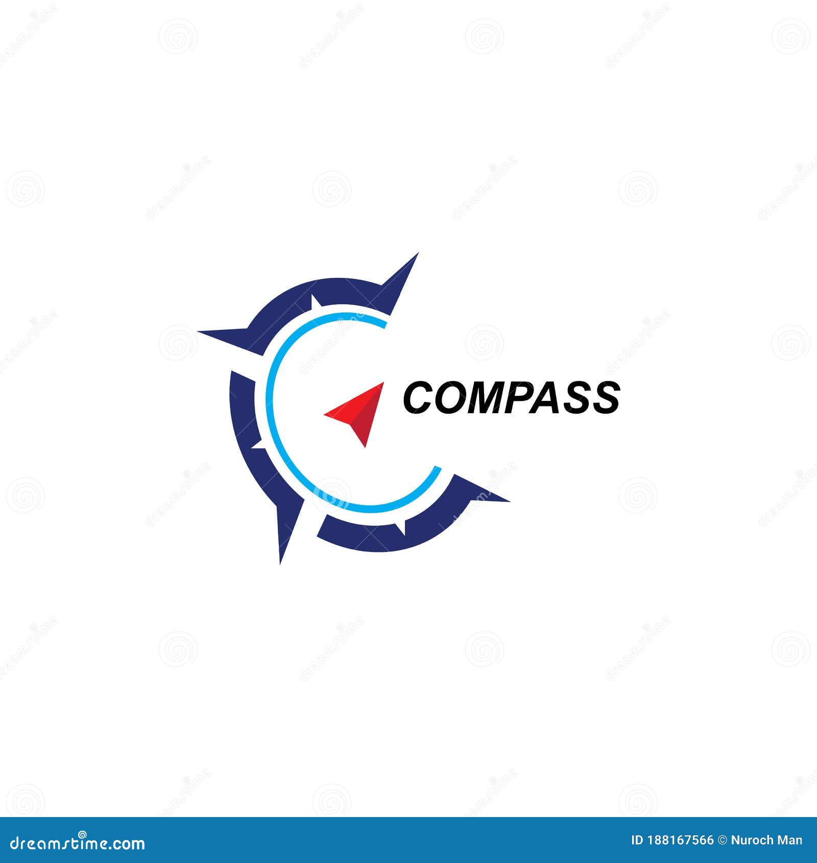 Compass Icon Symbol Logo Template. Outdoor Adventure Compass Logo ...