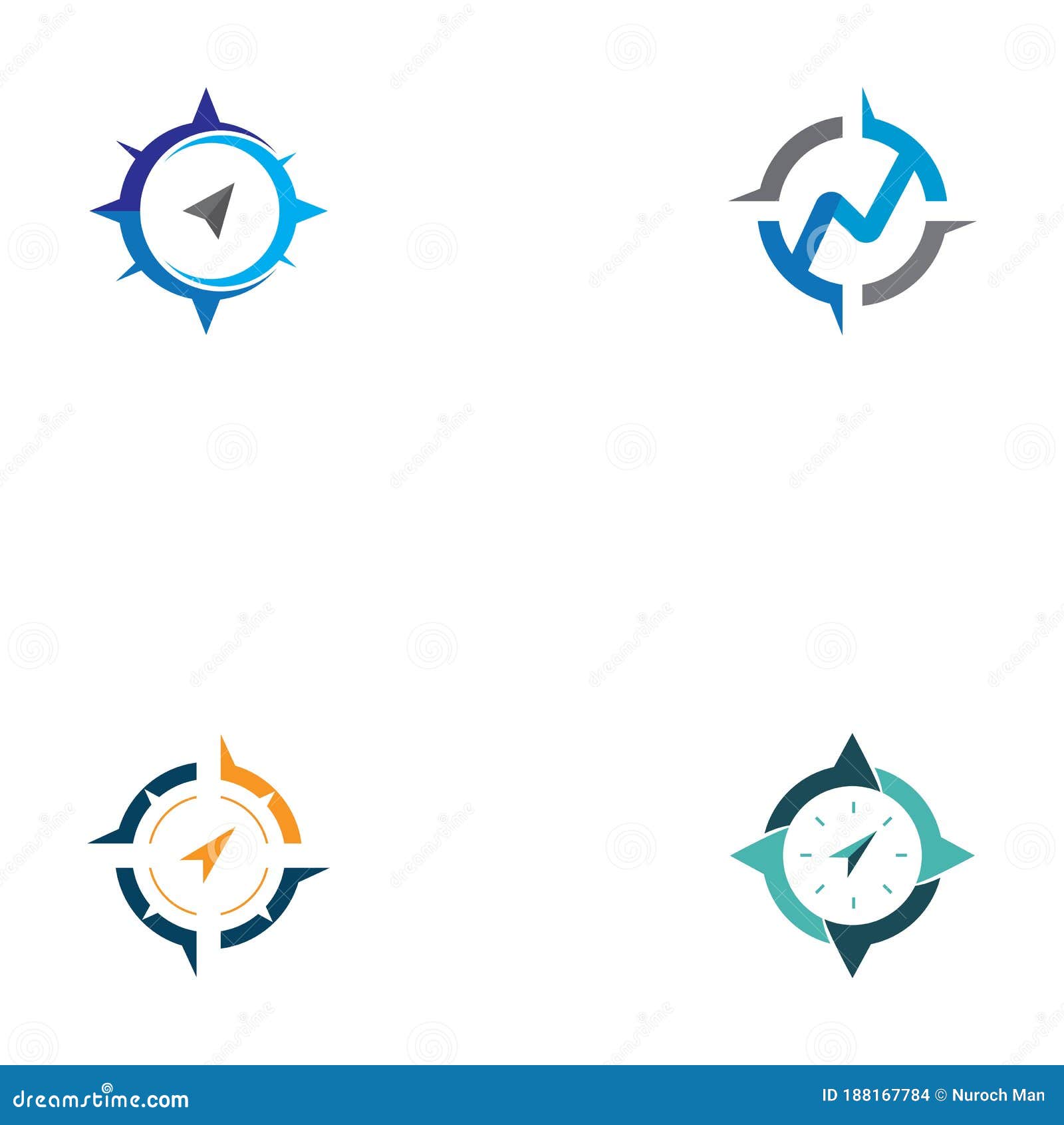 Compass Icon Symbol Logo Template. Outdoor Adventure Compass Logo ...