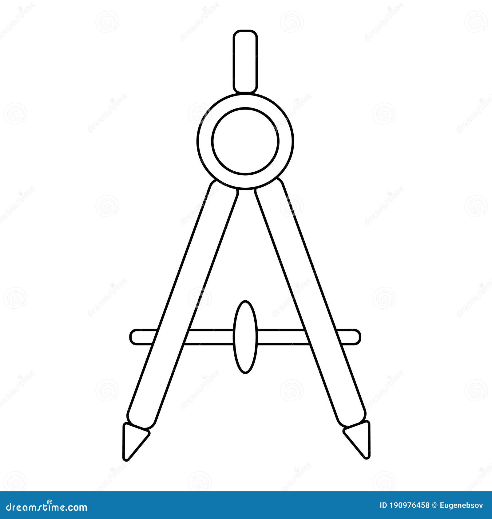 Compass Icon in Trendy Flat Style Isolated on Grey Background Stock ...