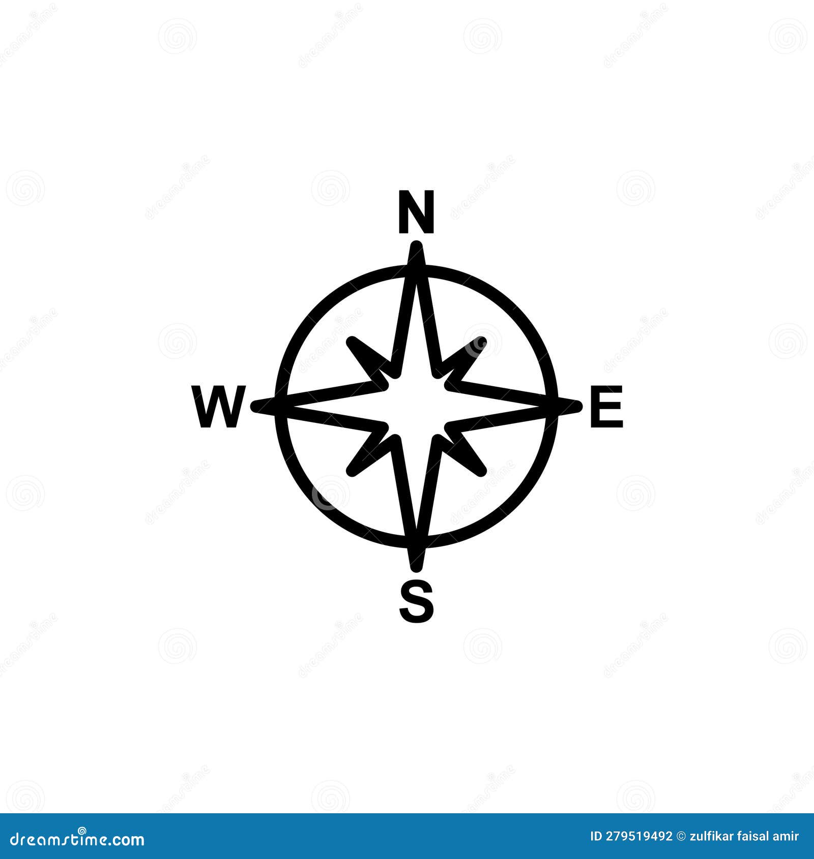 Compass Icon . Arrow Compass Icon Vector Stock Vector - Illustration of ...