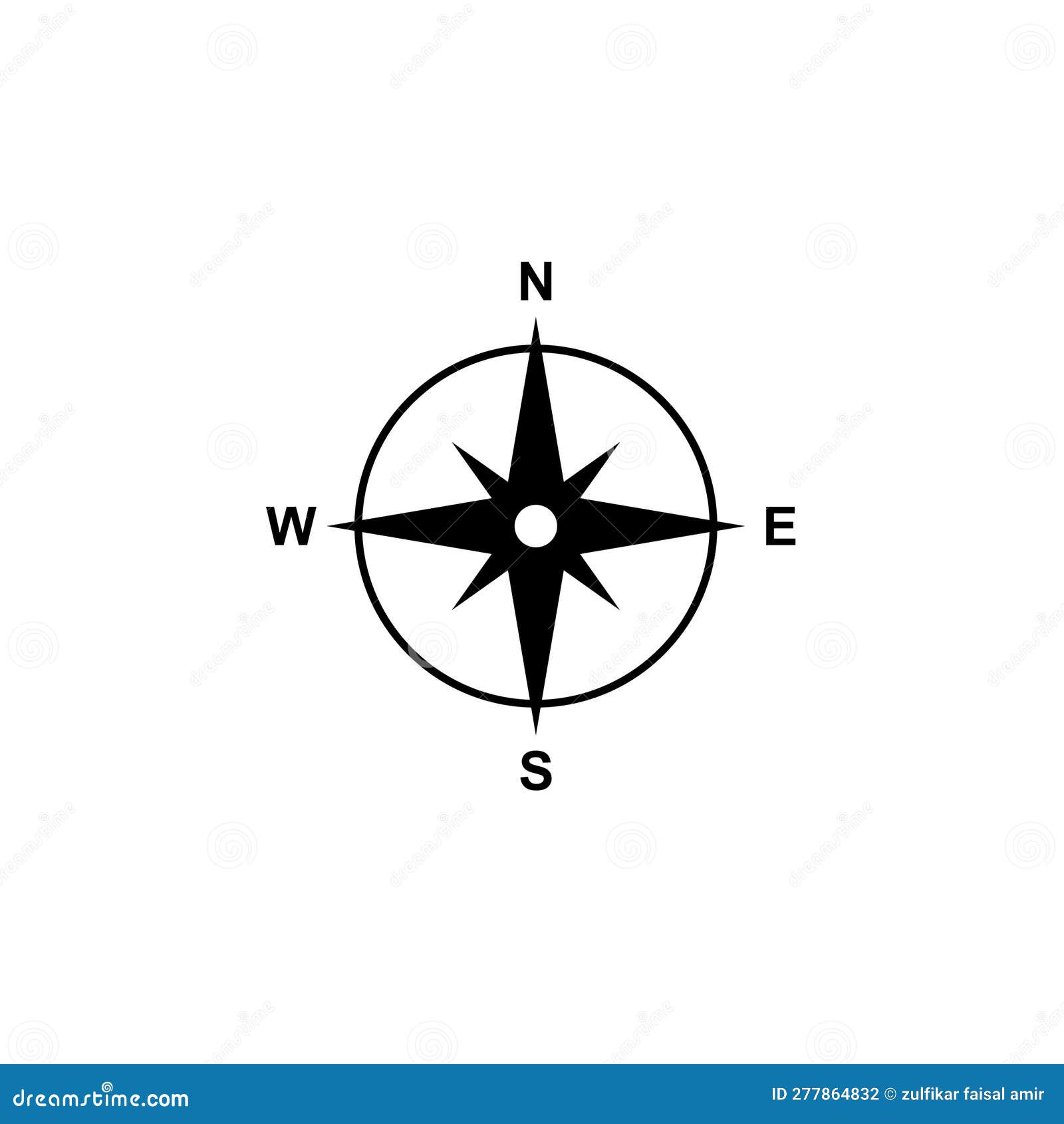 Compass Icon . Arrow Compass Icon Vector Stock Vector - Illustration of ...
