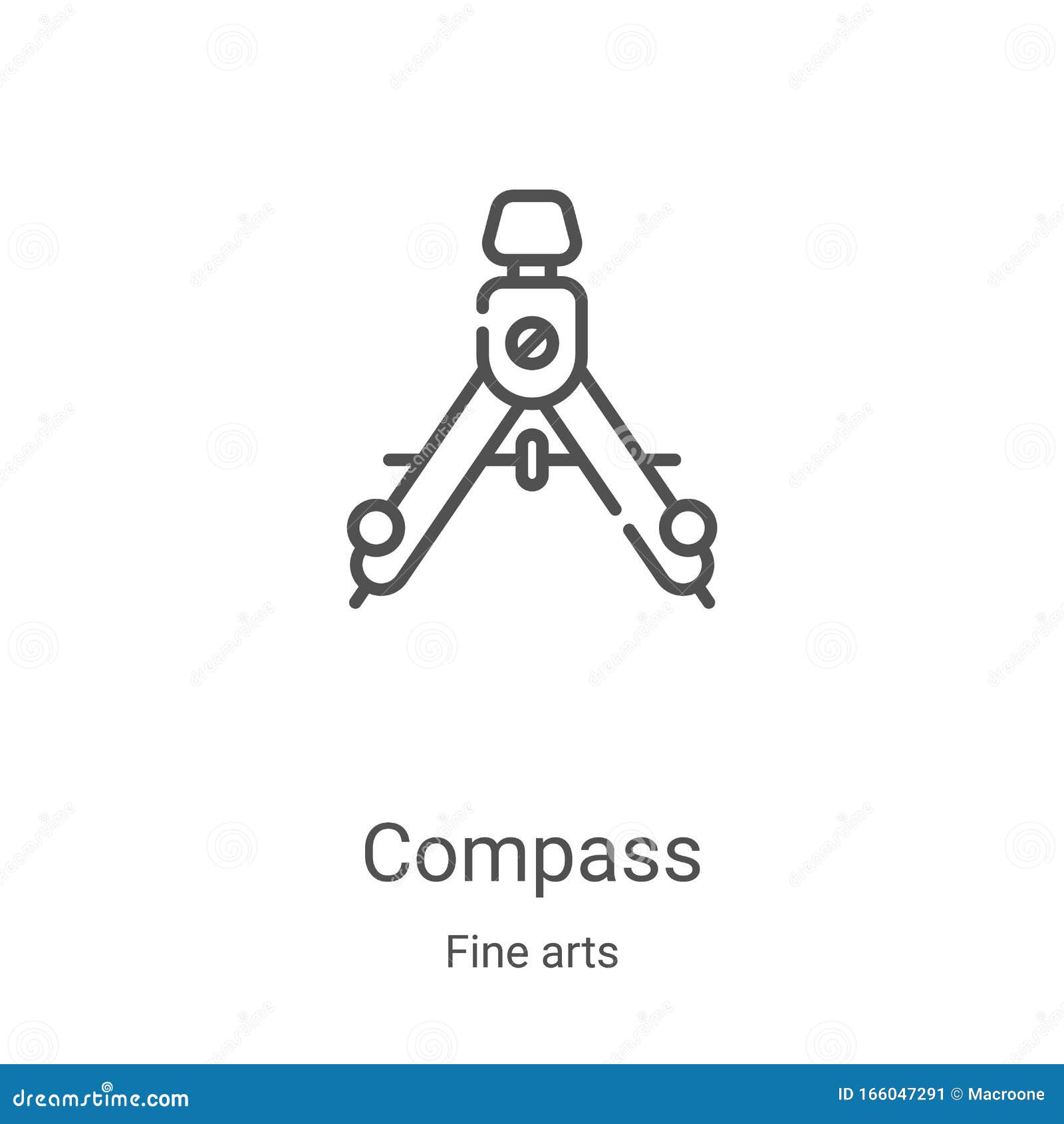 Compass Icon Vector from Fine Arts Collection. Thin Line Compass ...
