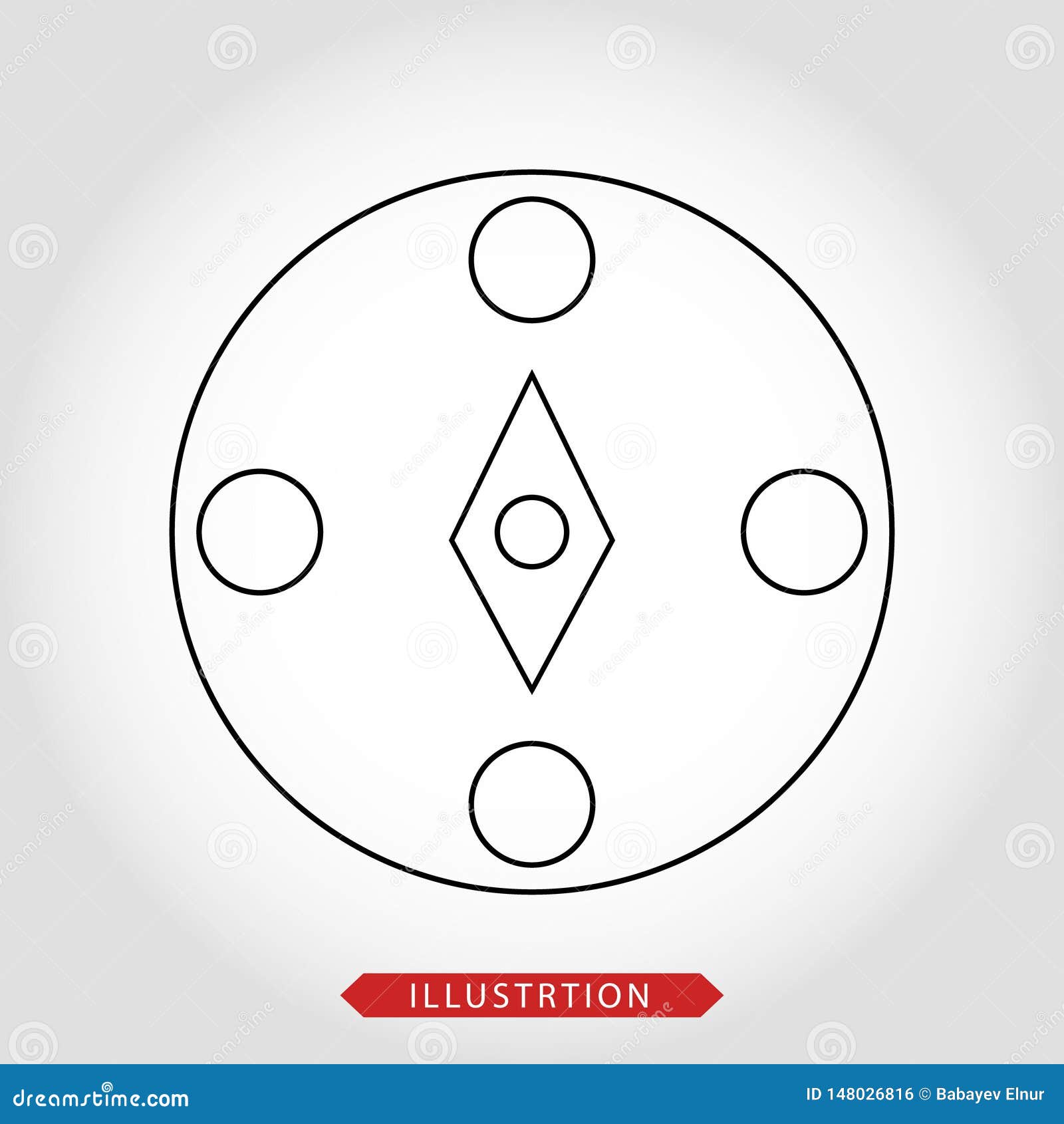 Compass Icon Vector Illustration. Linear Symbol with Thin Outline. the ...