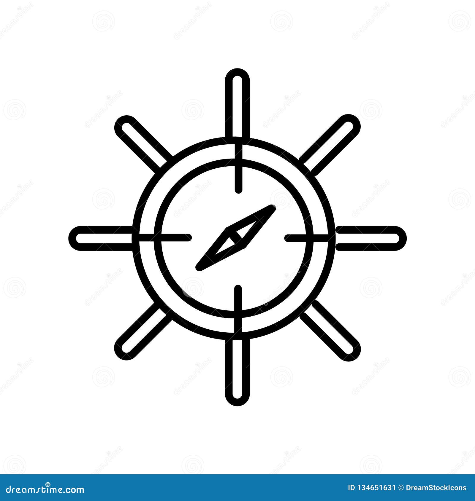 Compass Icon Vector Isolated on White Background, Compass Sign , Line ...