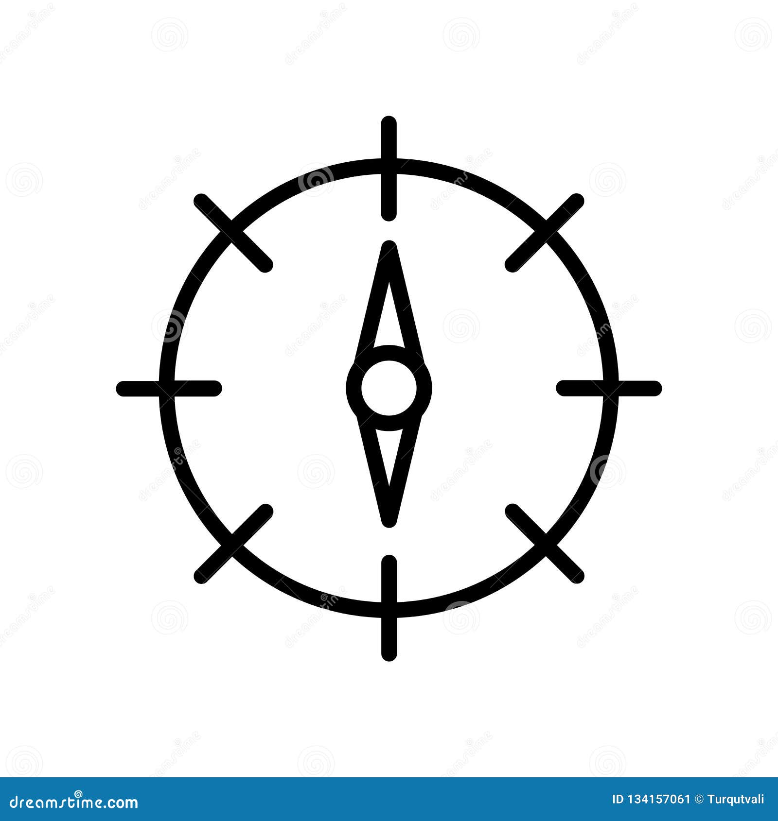 Compass Icon Vector Isolated on White Background, Compass Sign , Line ...