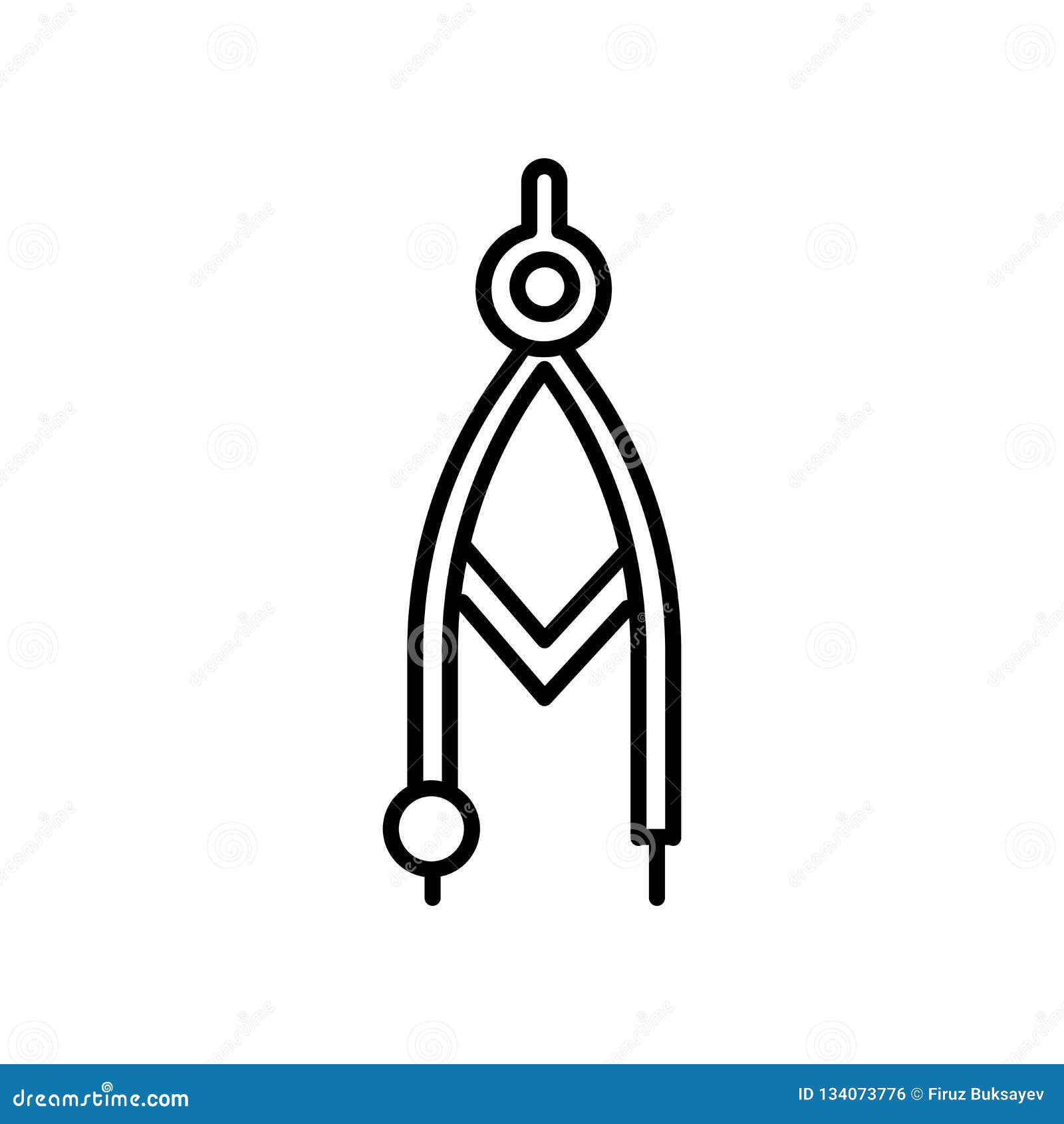 Compass Icon Vector Isolated On White Background Compass Sign Sign And Symbols In Thin Linear