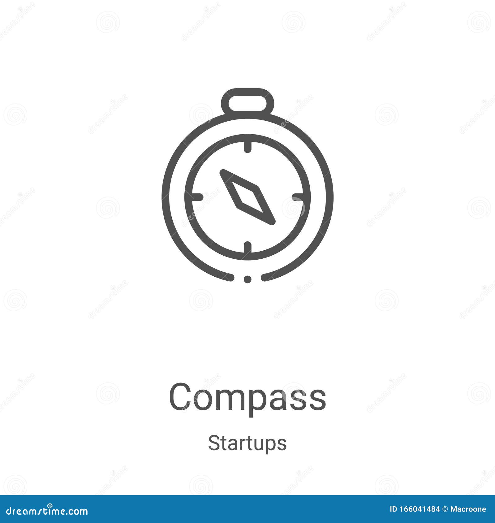 Compass Icon Vector from Startups Collection. Thin Line Compass Outline ...