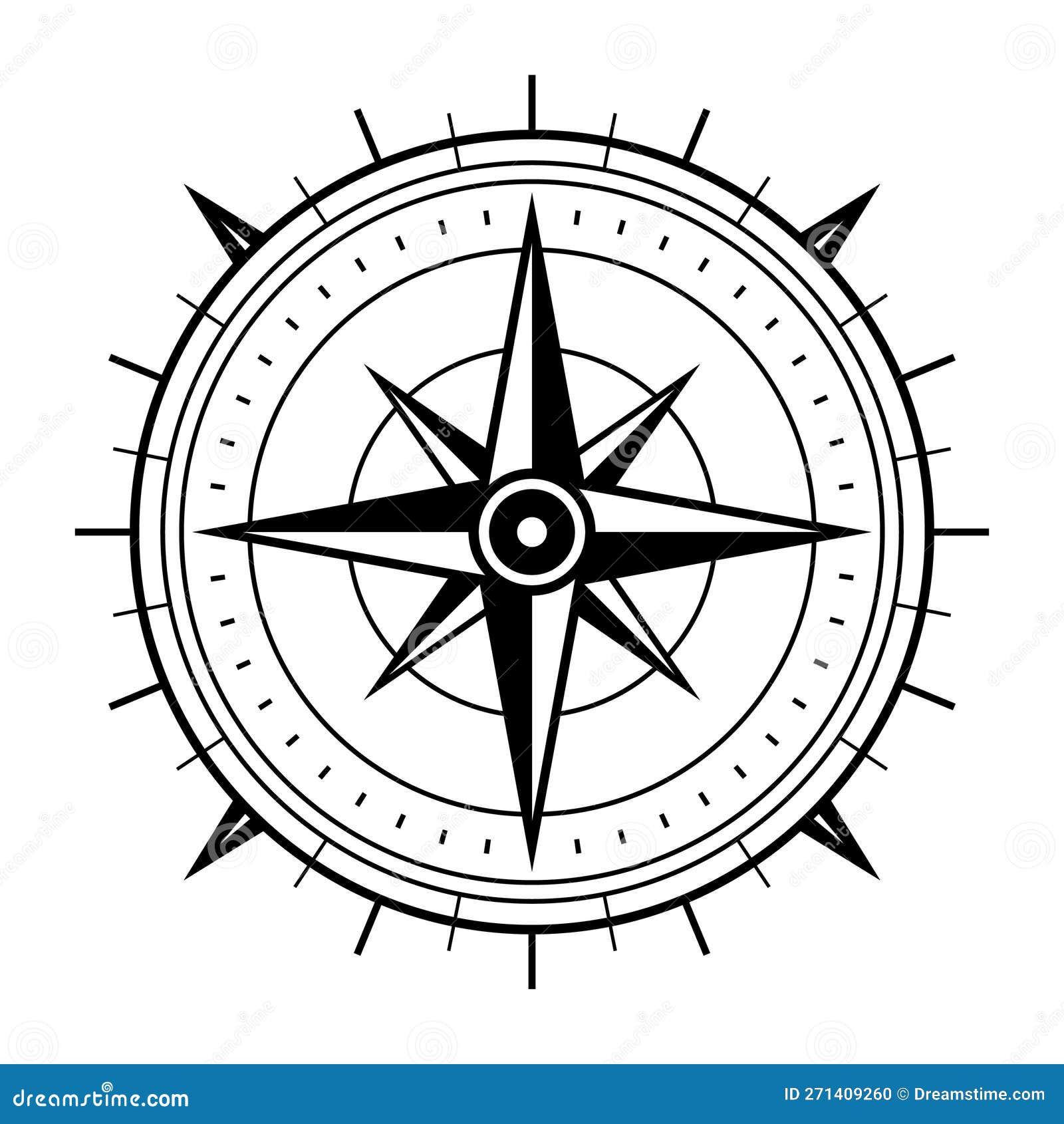 Compass Icon. Vector Compass Icon. Compass Symbol Stock Vector ...