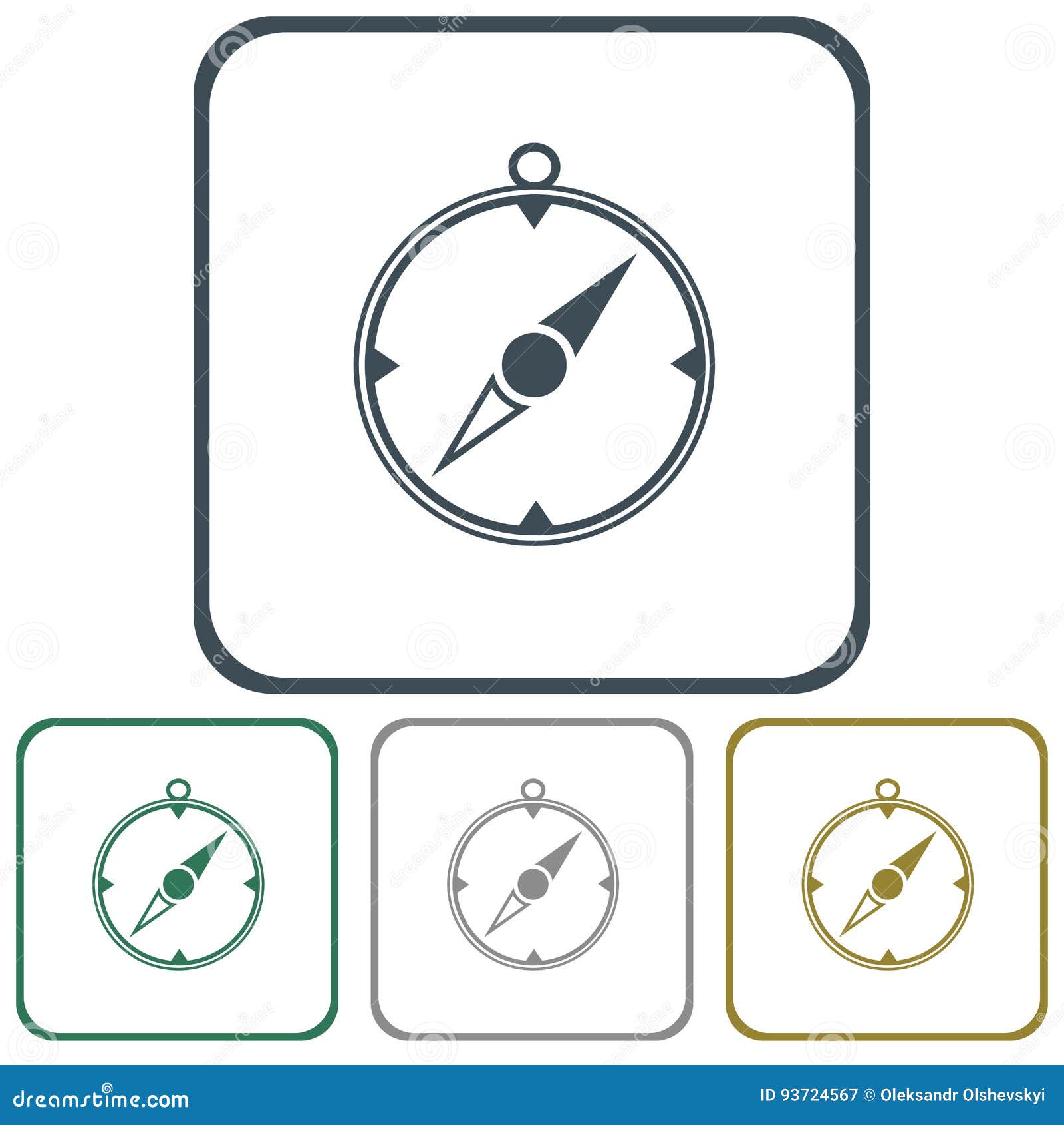 Compass icons set stock vector. Illustration of element - 93724567