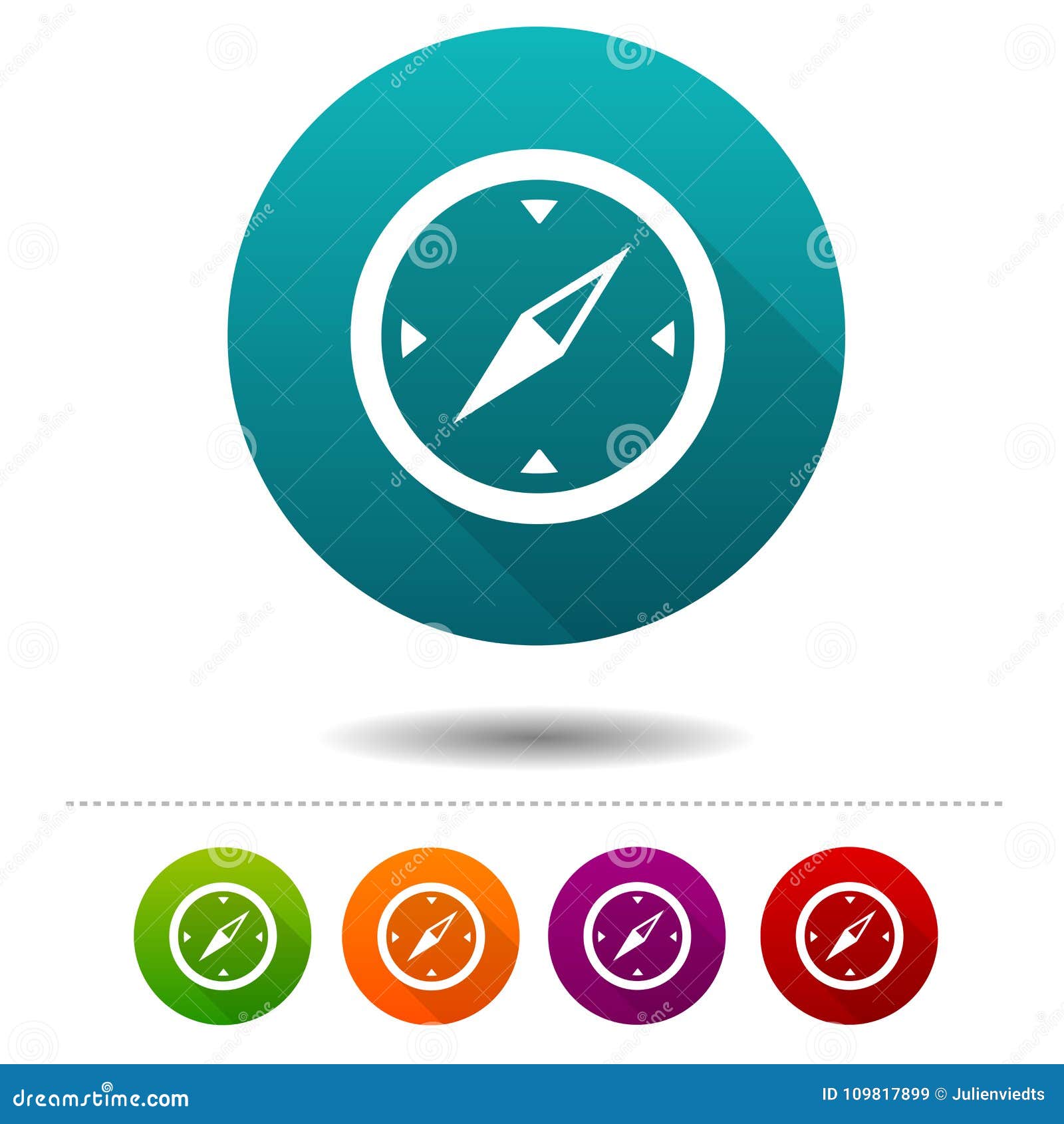 Compass Icons. Travel Signs. Navigation Symbol. Vector Circle Web ...