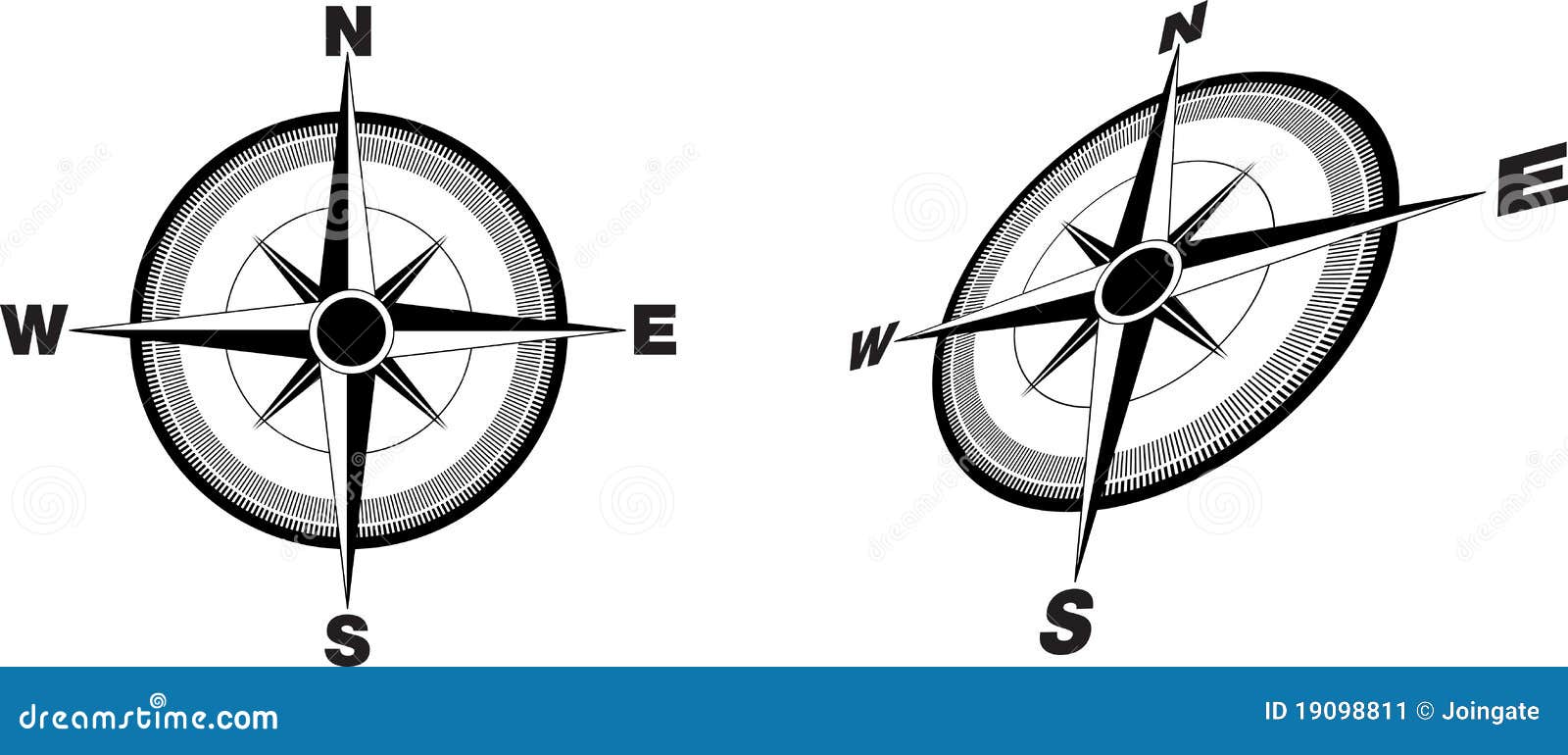 Compass illustration stock vector. Illustration of north - 19098811