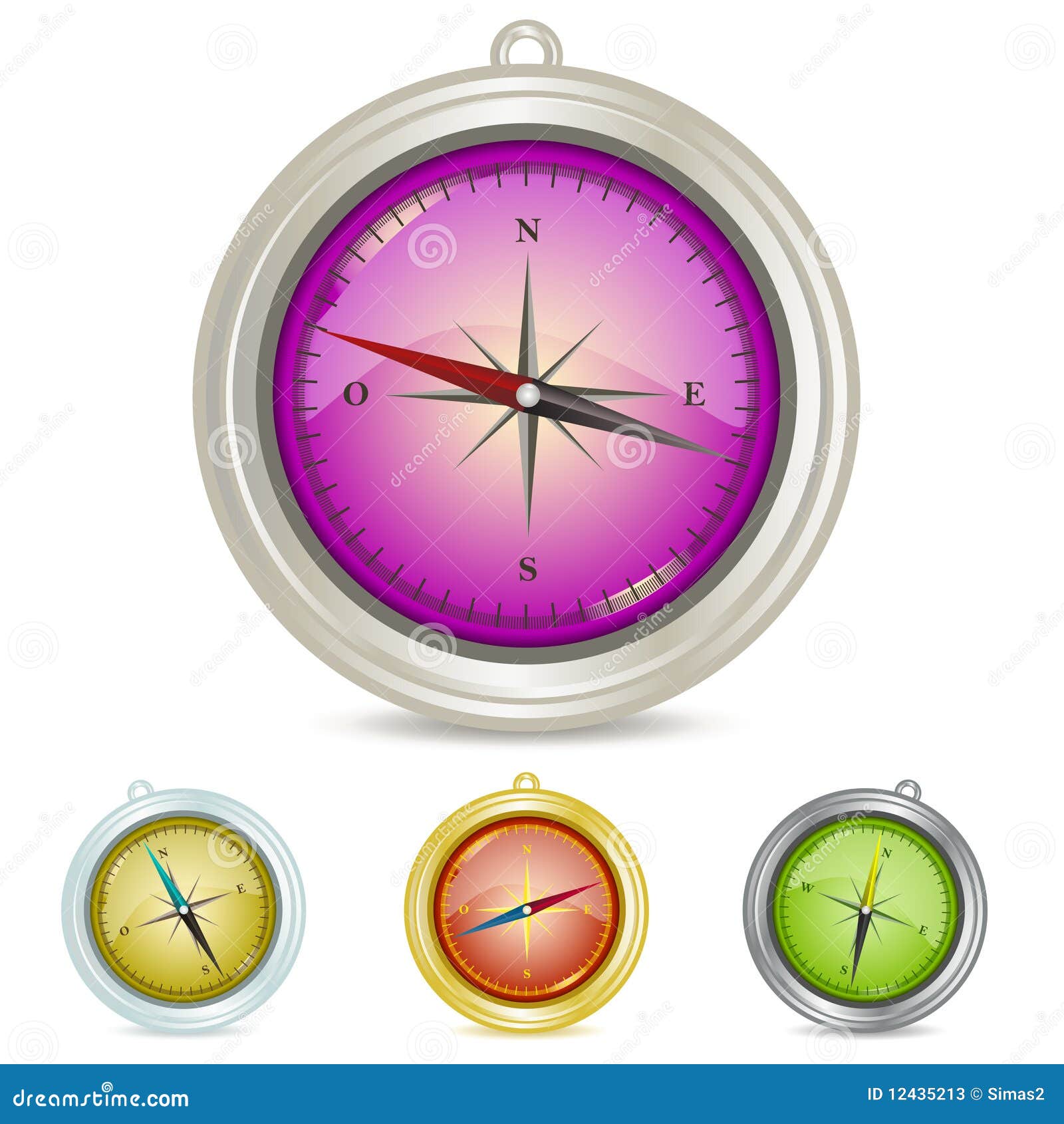 Compass Illustrations stock vector. Illustration of isolated - 12435213