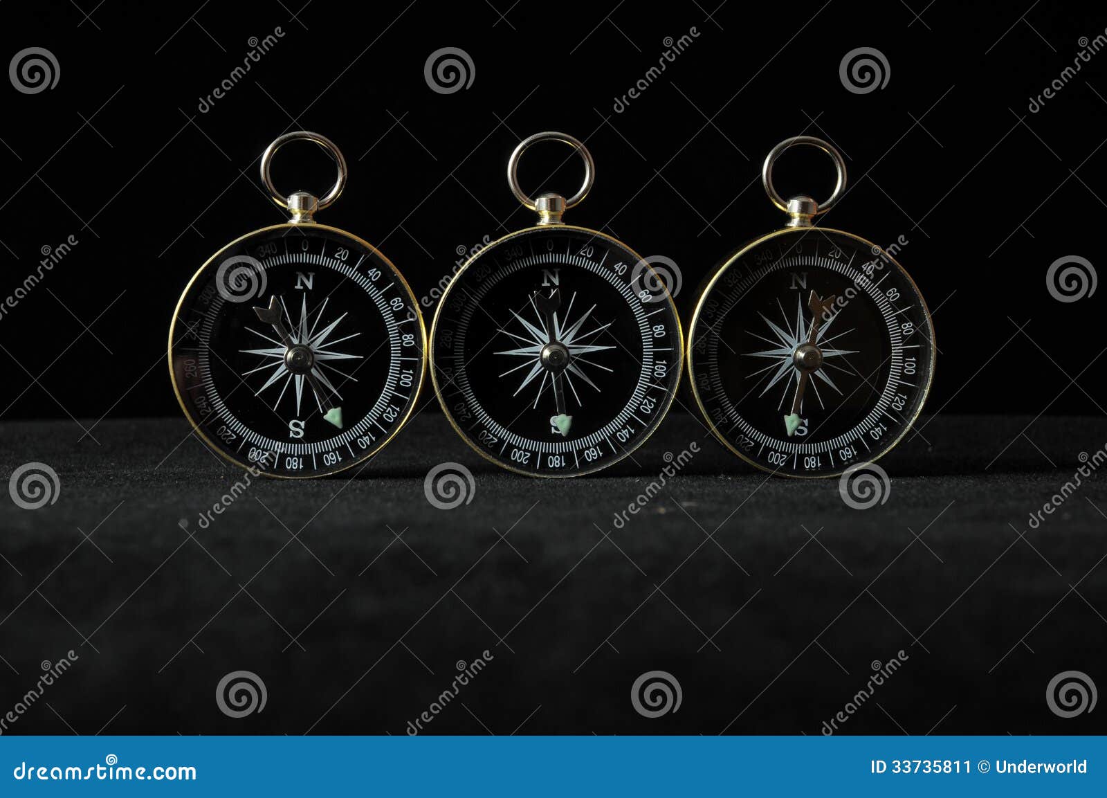Compass Indicating Differents Stock Image - Image of field, business ...