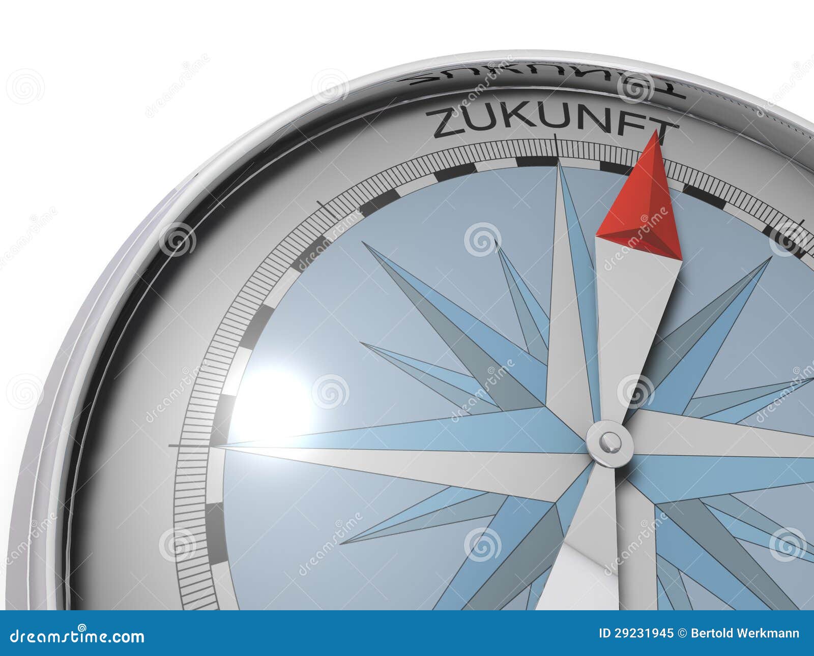 Compass Indicating the Future Stock Illustration - Illustration of ...