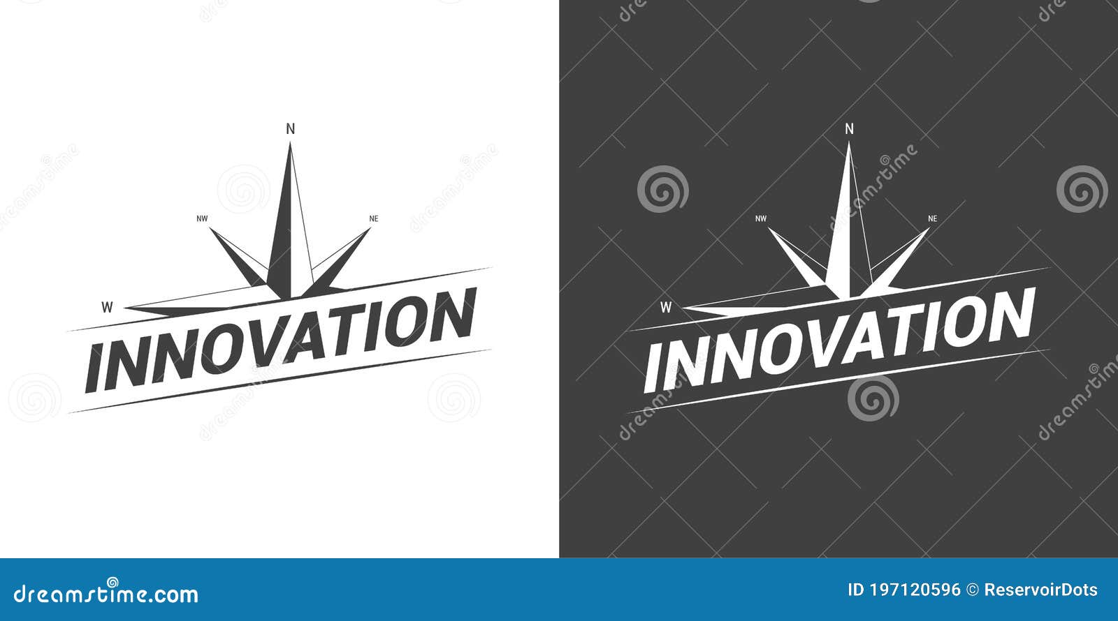 Compass Innovation Concept stock vector. Illustration of white - 197120596