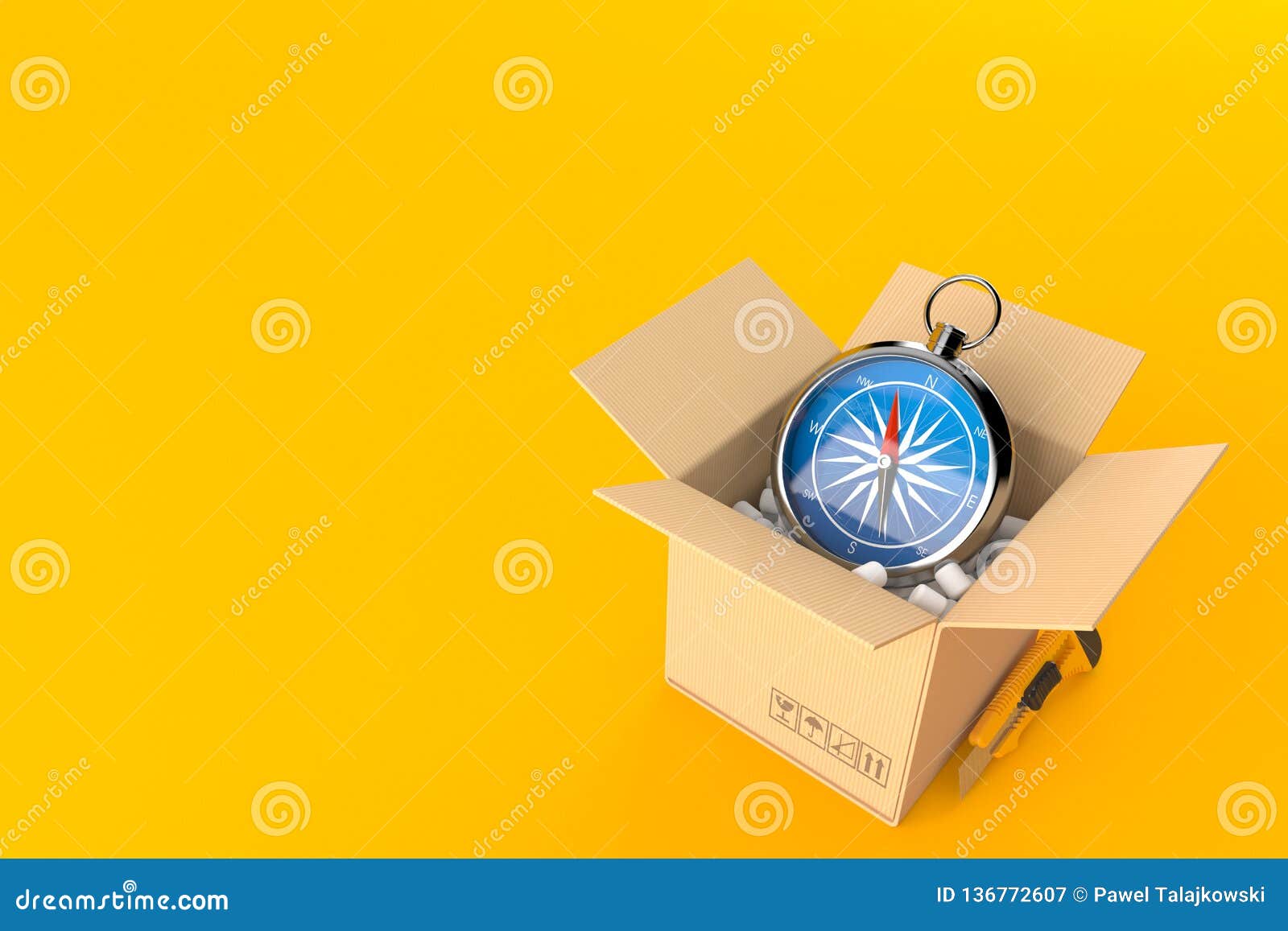 Compass Inside Ships Steering Wheel Vector Illustration | CartoonDealer ...