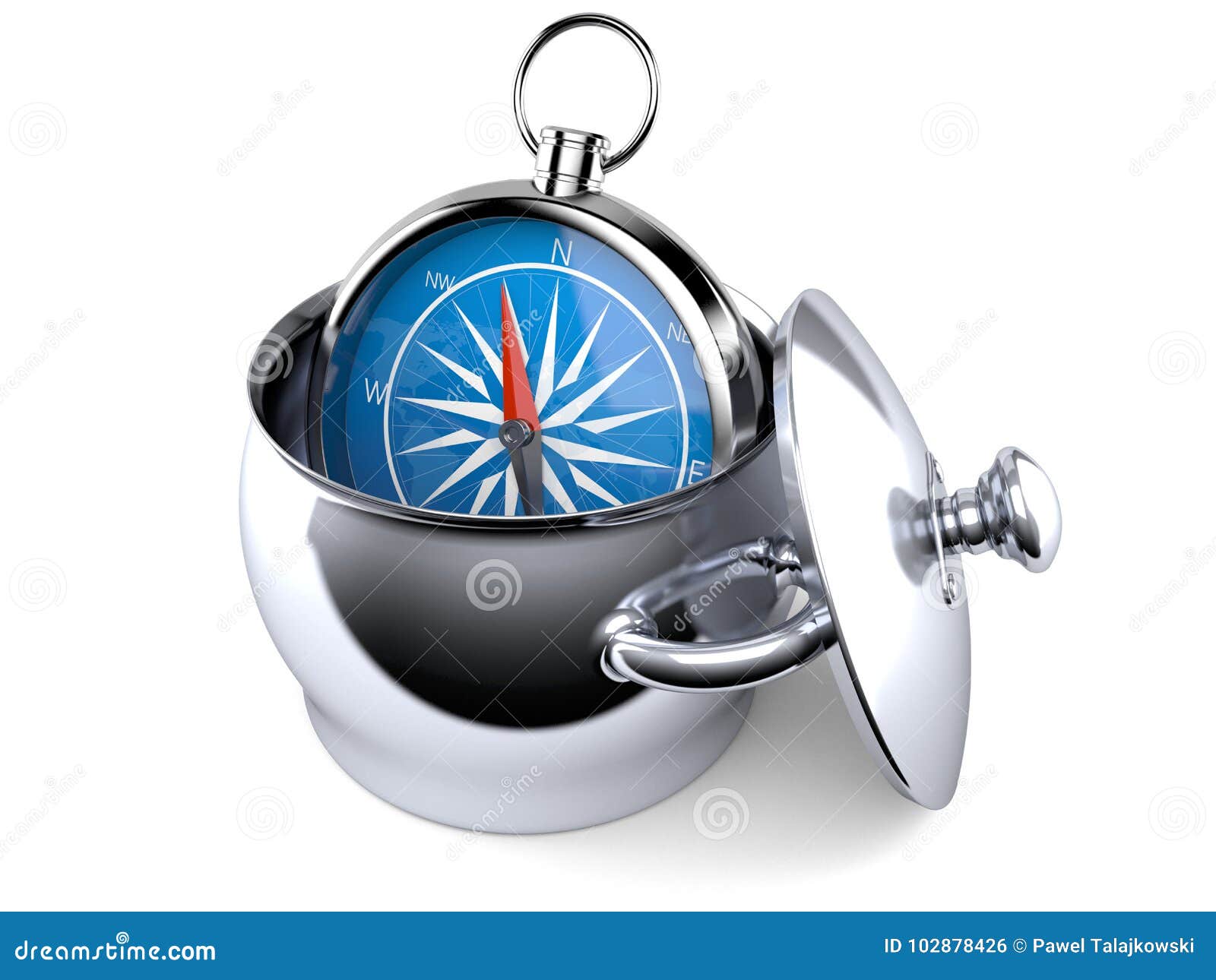 Compass Inside Ships Steering Wheel Vector Illustration | CartoonDealer ...