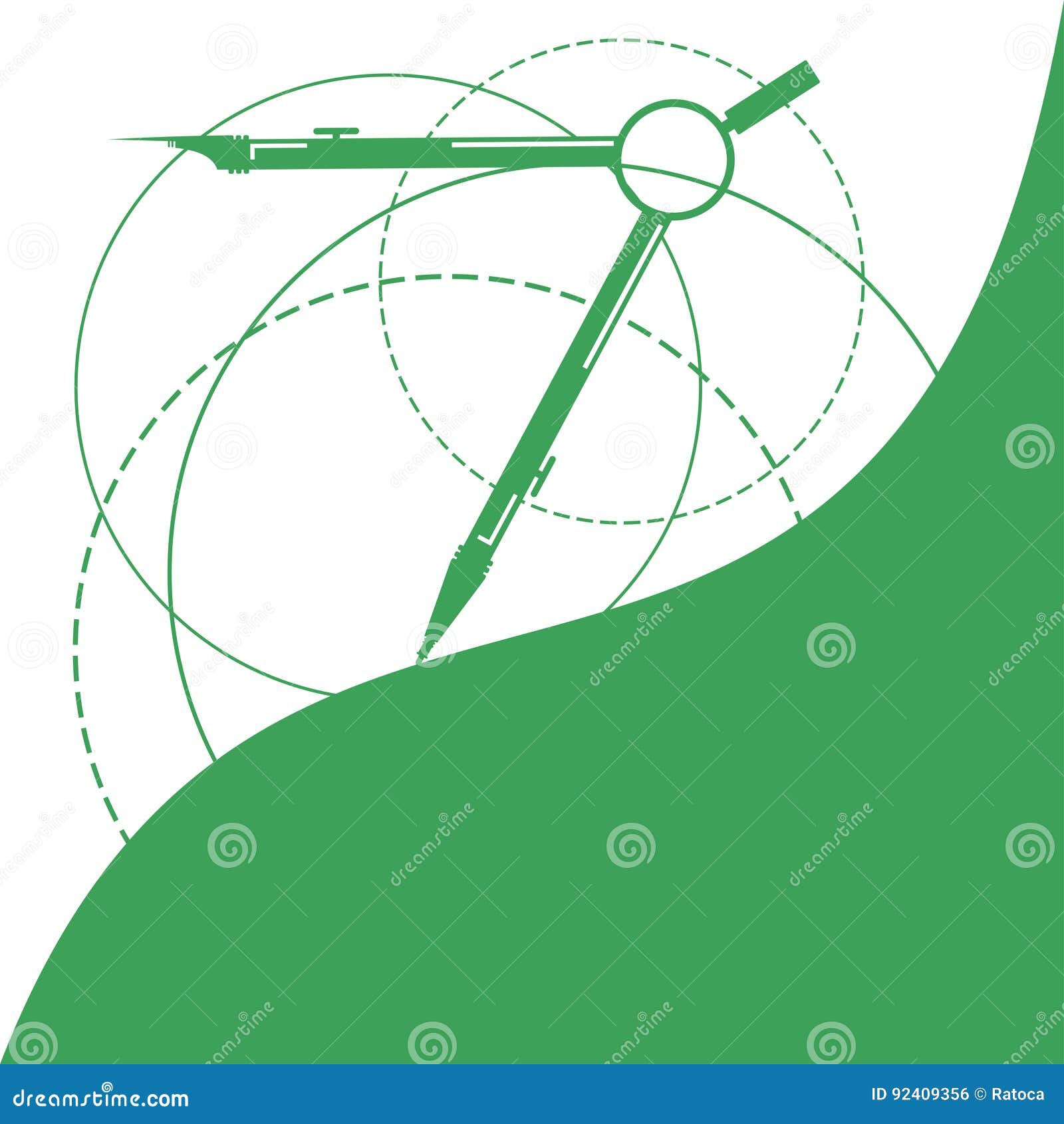 Compass Instrument Illustration Stock Vector - Illustration of circle ...