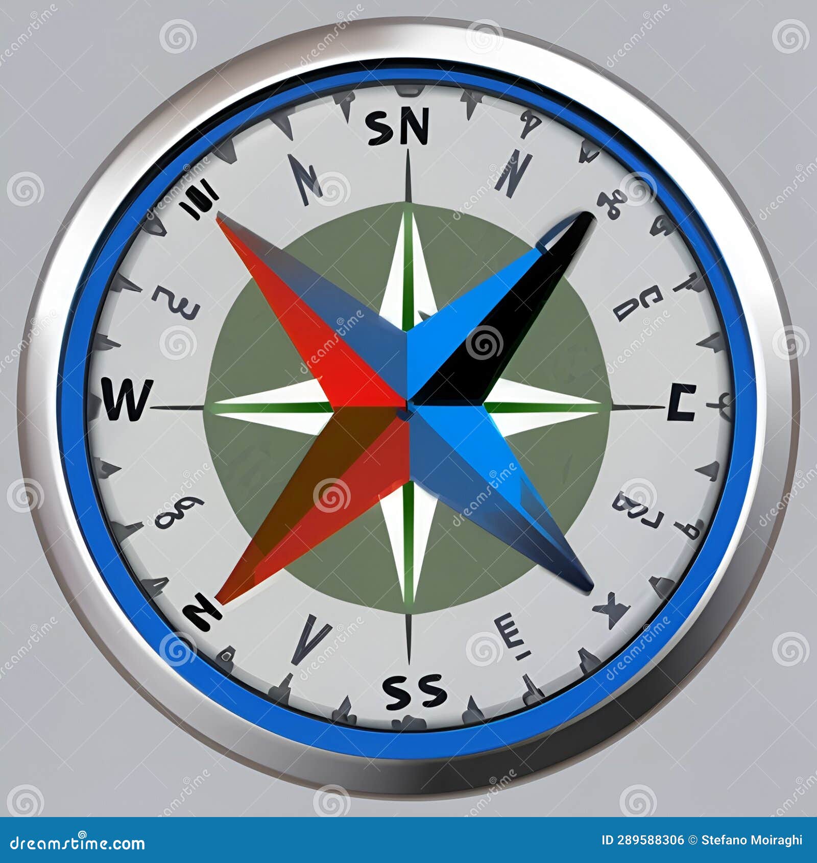 Compass Instrument Illustration Naval Tools Stock Illustration ...