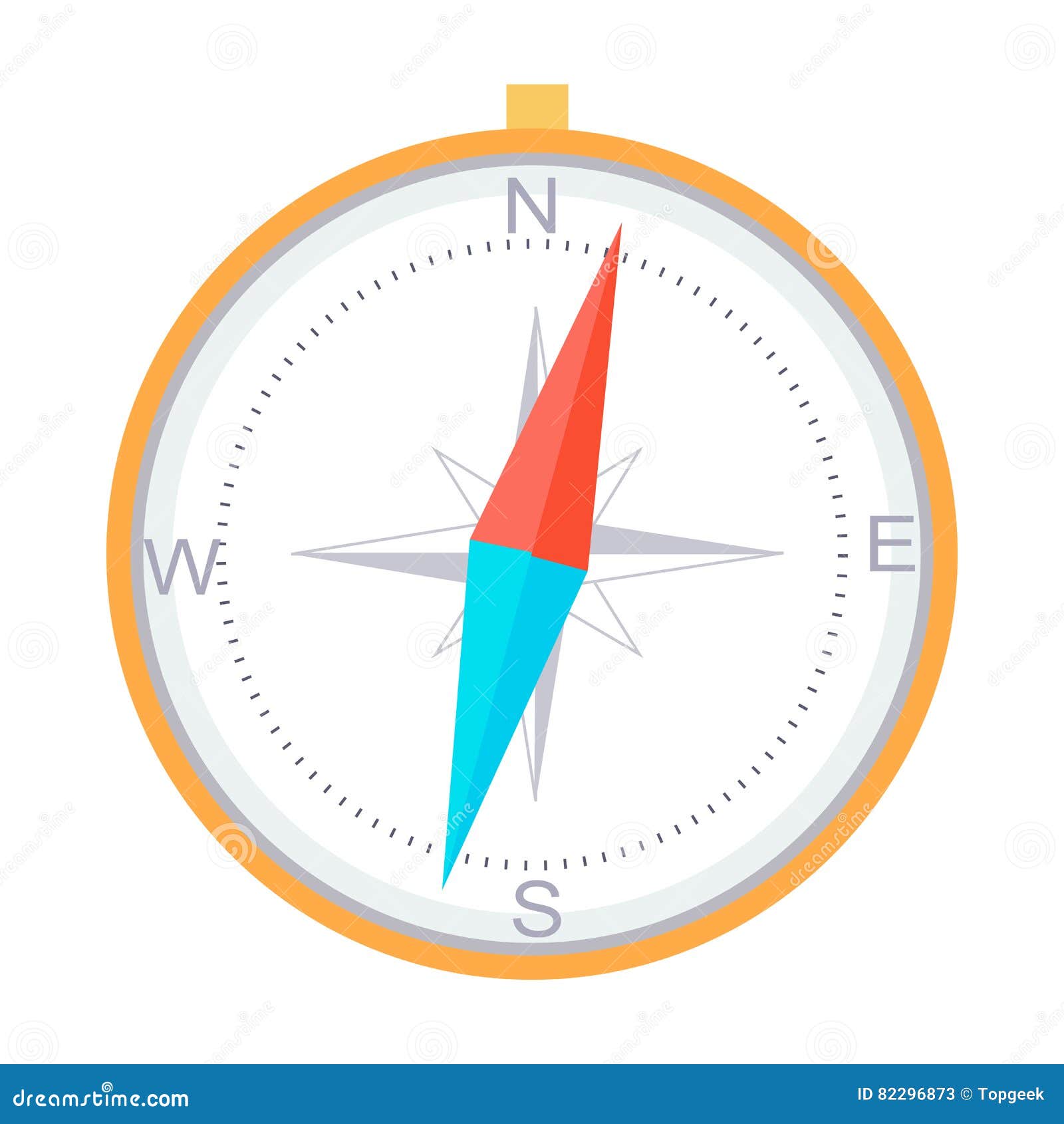 Compass Instrument Isolated Navigation Orientation Stock Vector ...