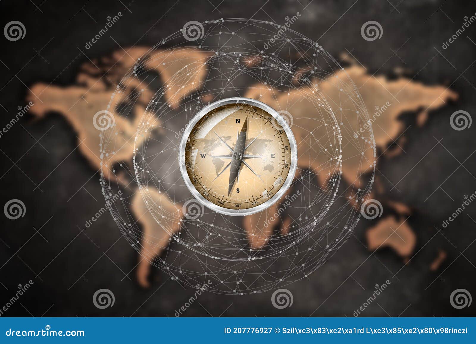 Compass Isolated on Background Stock Image - Image of explorer, global ...