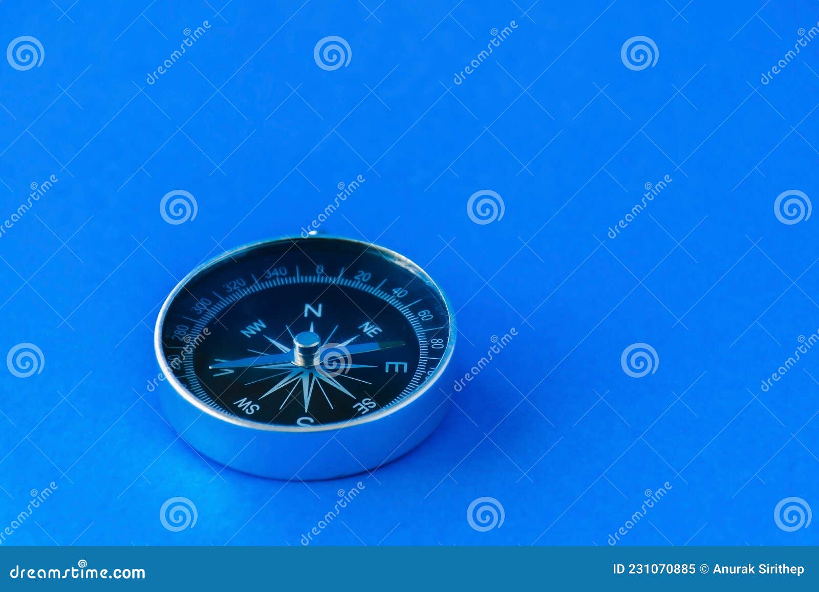 Compass Isolated on a Blue Background Stock Image - Image of ...