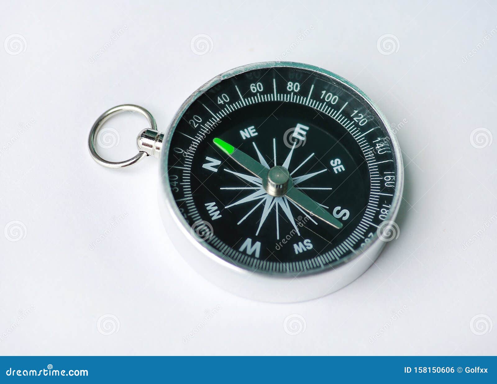 Compass Isolated on a White Background Stock Photo - Image of equipment ...