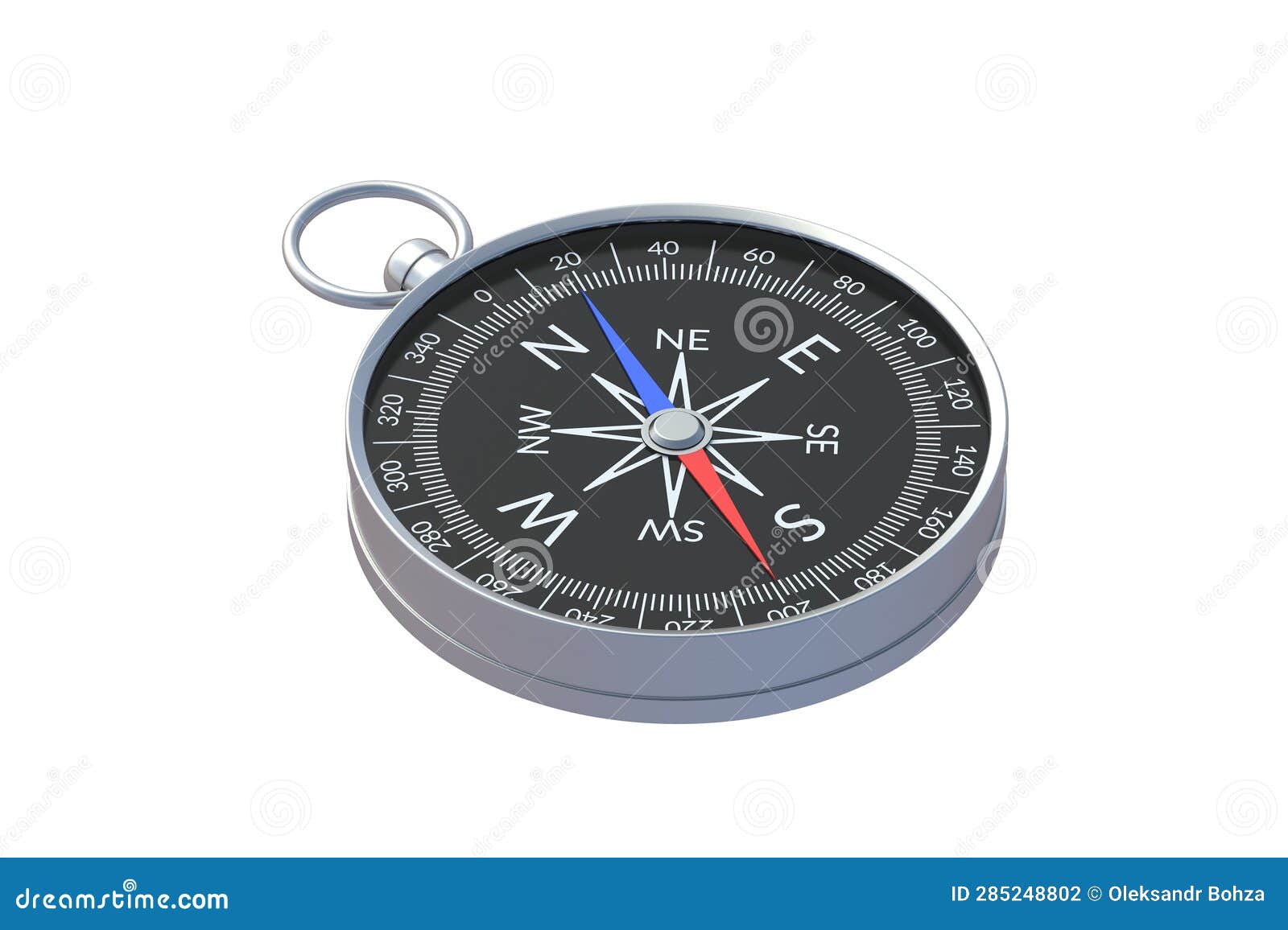 Compass Isolated on White Background Stock Illustration - Illustration ...