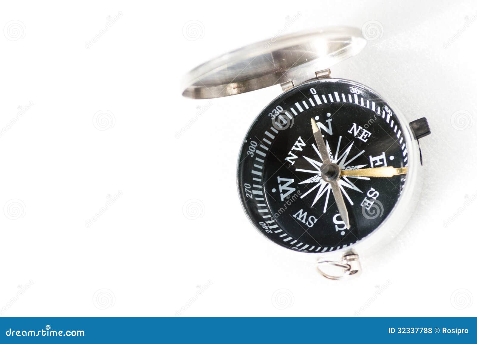 Compass Isolated on White Background Stock Photo - Image of equipment ...