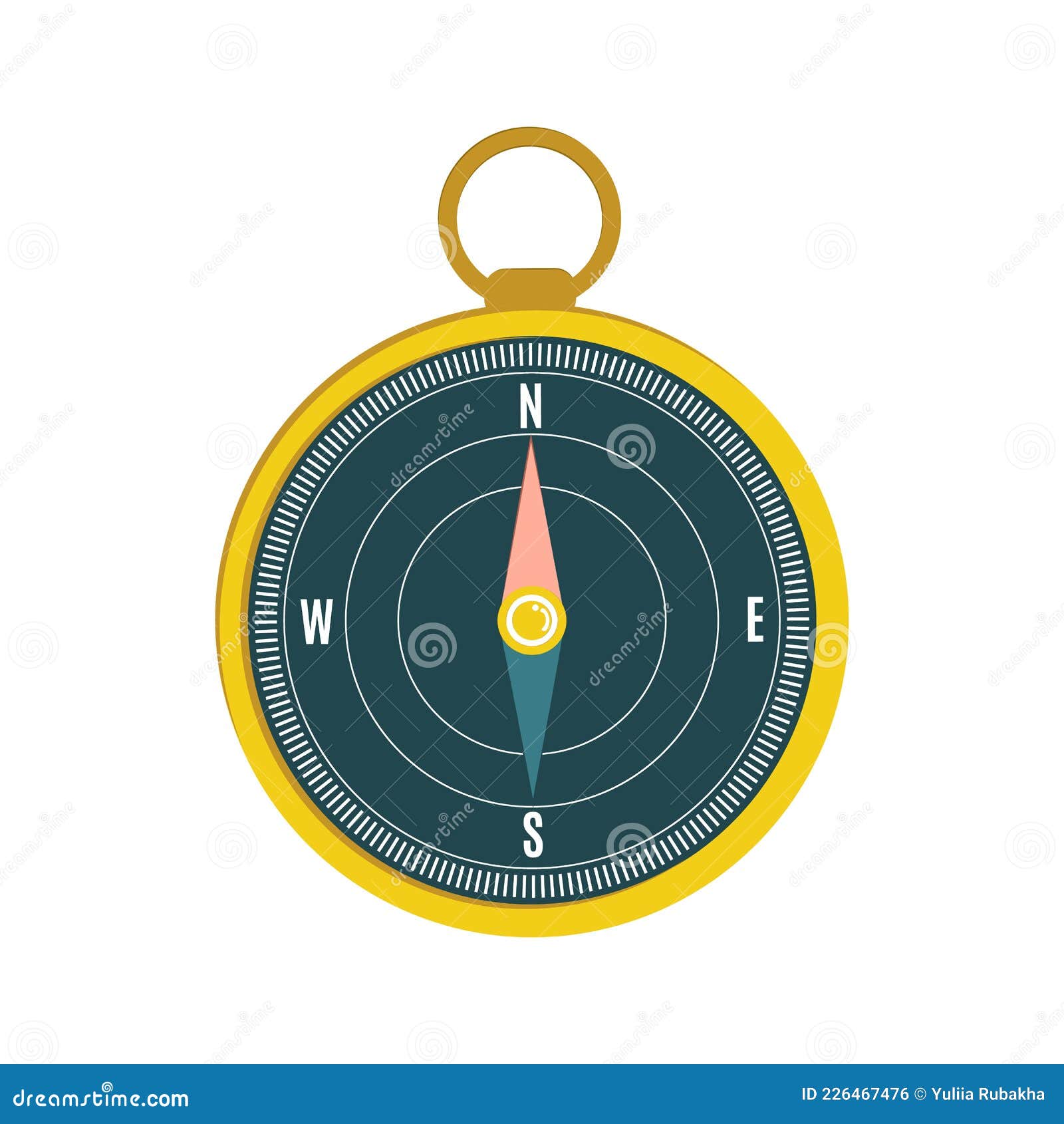 Compass Isolated on White Background Stock Vector - Illustration of ...