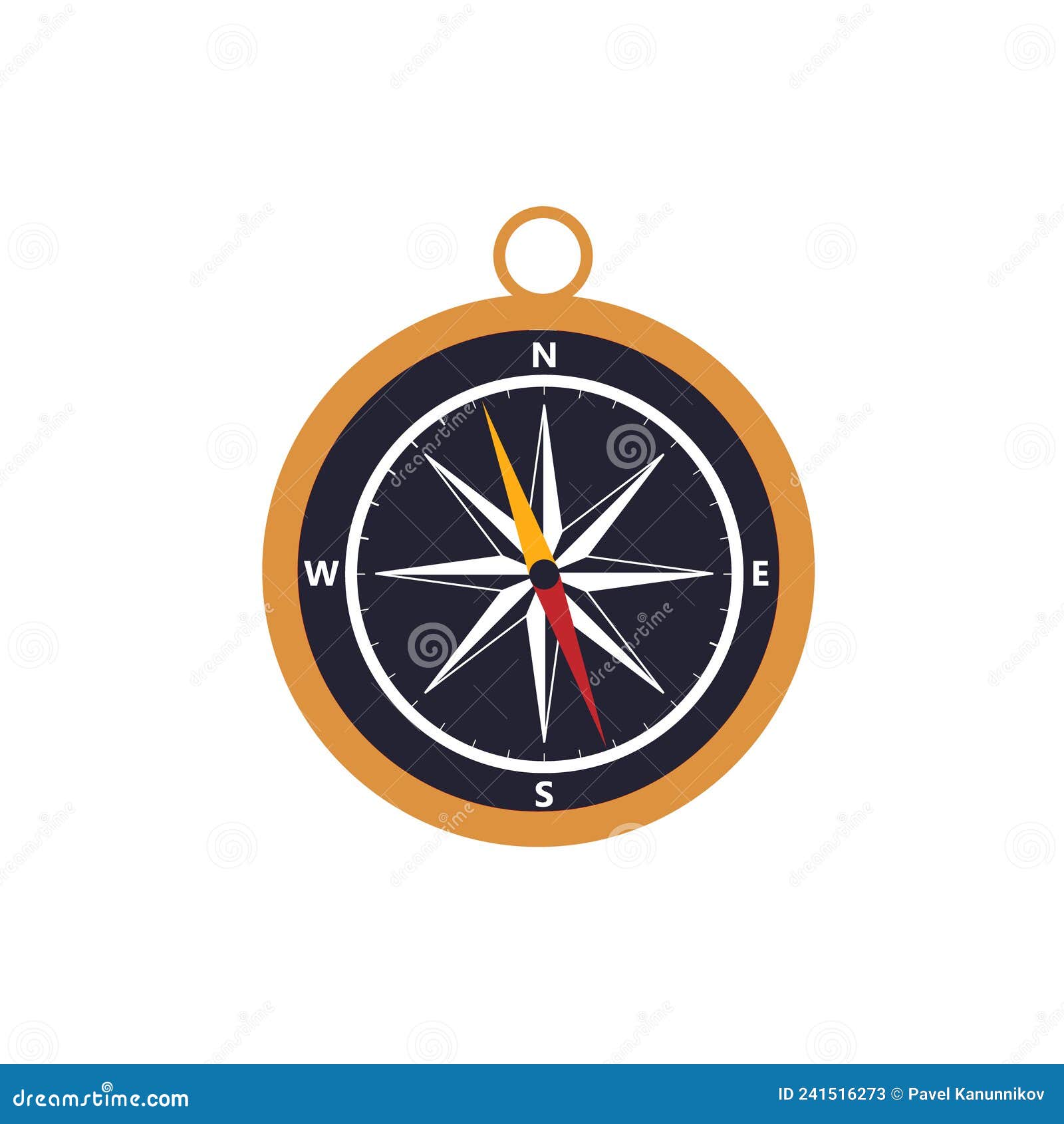 Compass Isolated on White Background. Vector Illustration in a Flat ...