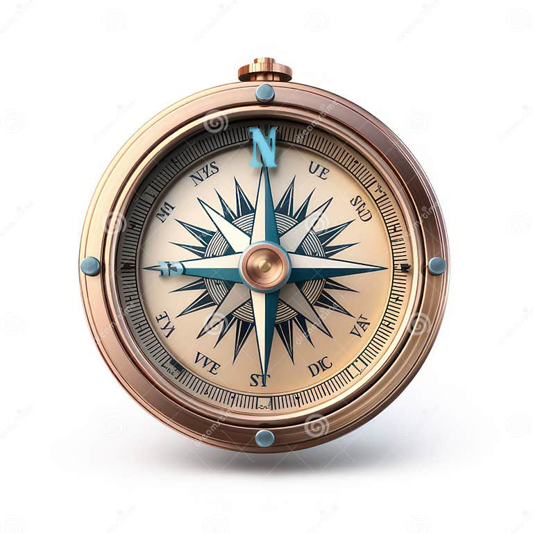 Compass Isolated on White Created with Generative AI Stock Photo ...