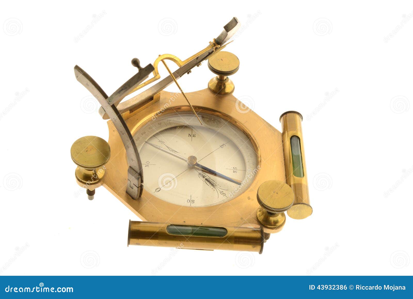 Compass isolated on white stock photo. Image of instrument - 43932386