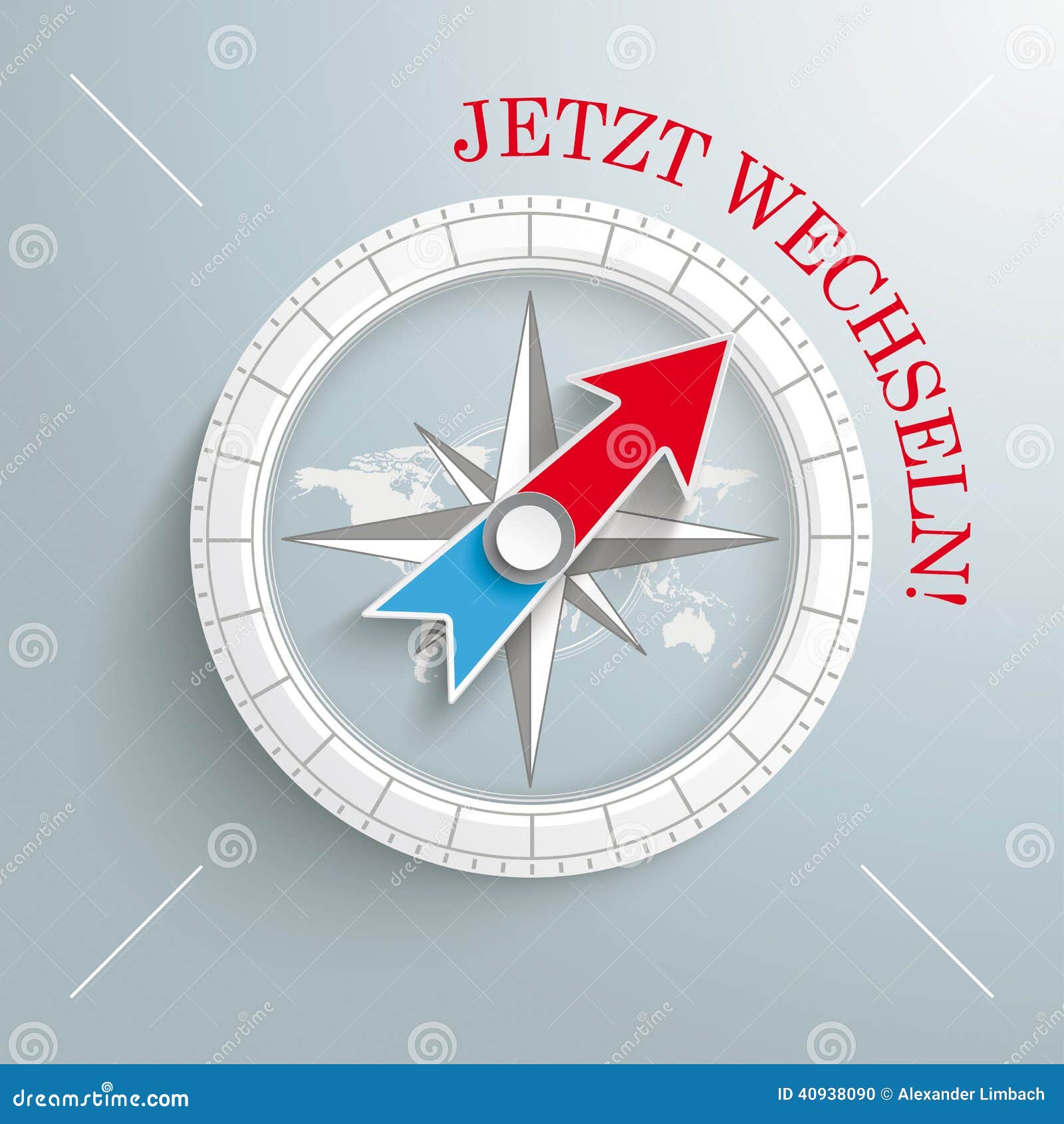 Compass Jetzt Wechseln stock vector. Illustration of arrow - 40938090