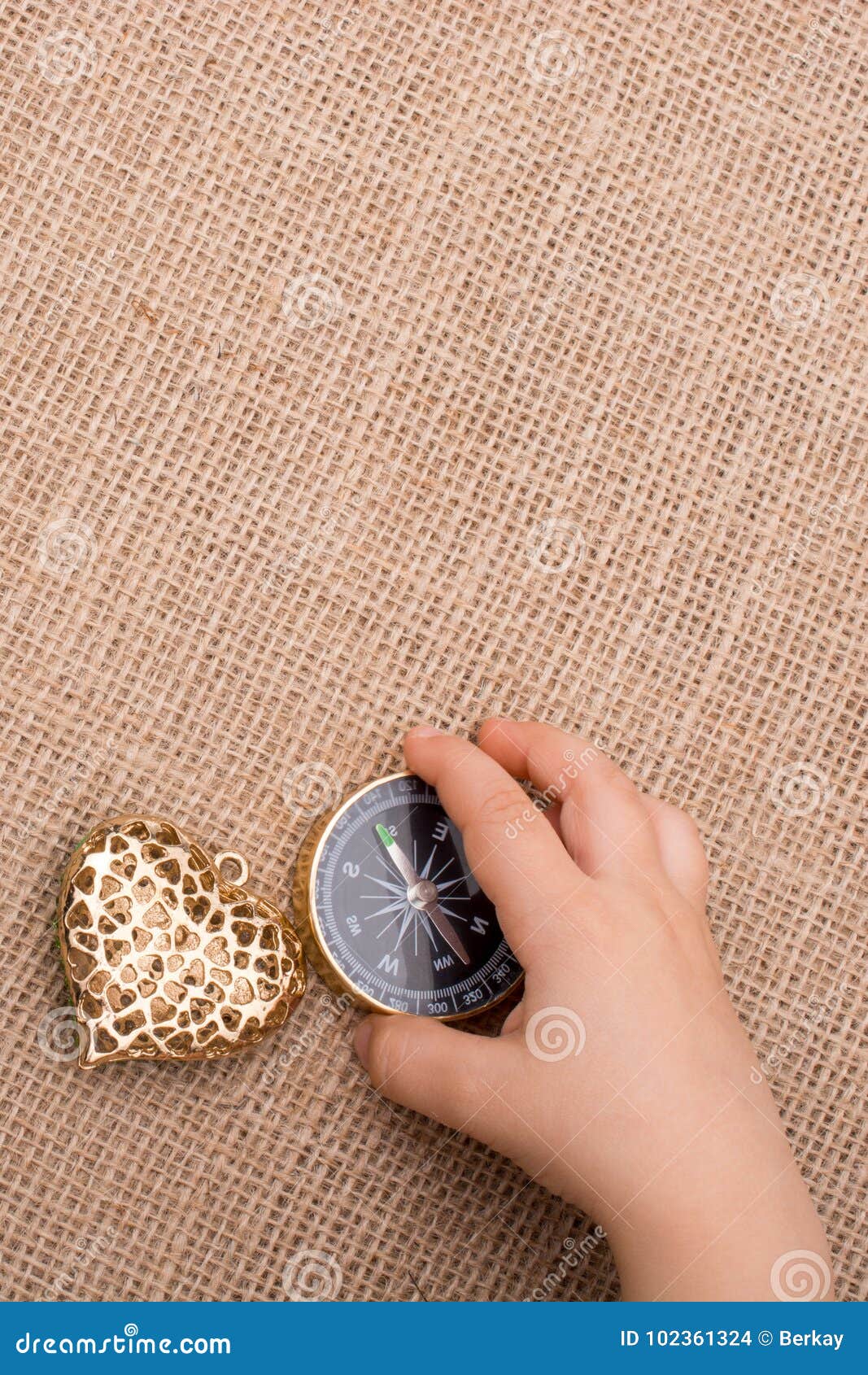 Compass, Key and a Heart Shaped Object Stock Photo - Image of hearts ...