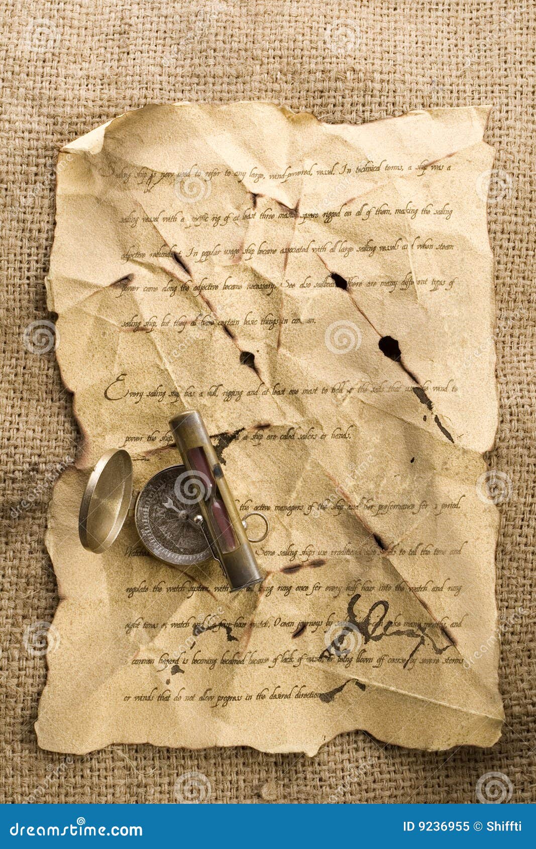 Compass On Letter Stock Image Image Of Bronze Script 9236955