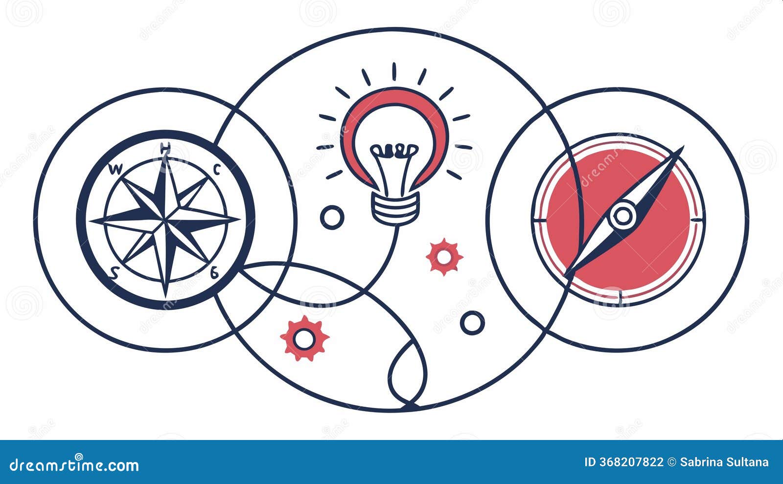 3d Man Thinking With A Compass Cartoon Vector | CartoonDealer.com #36750017