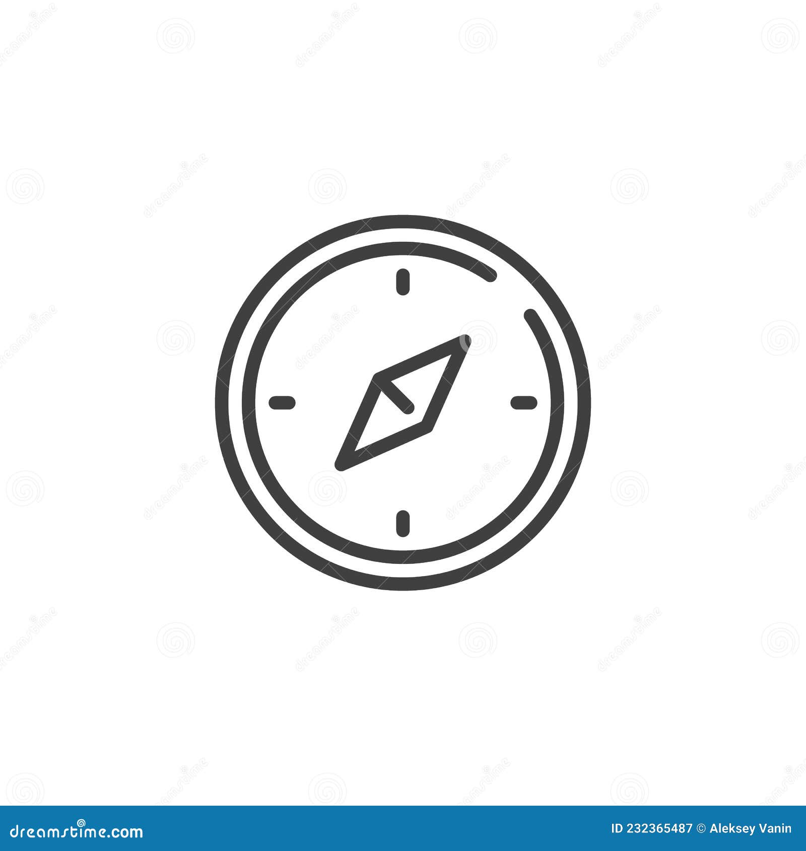 Compass line icon stock vector. Illustration of logo - 232365487