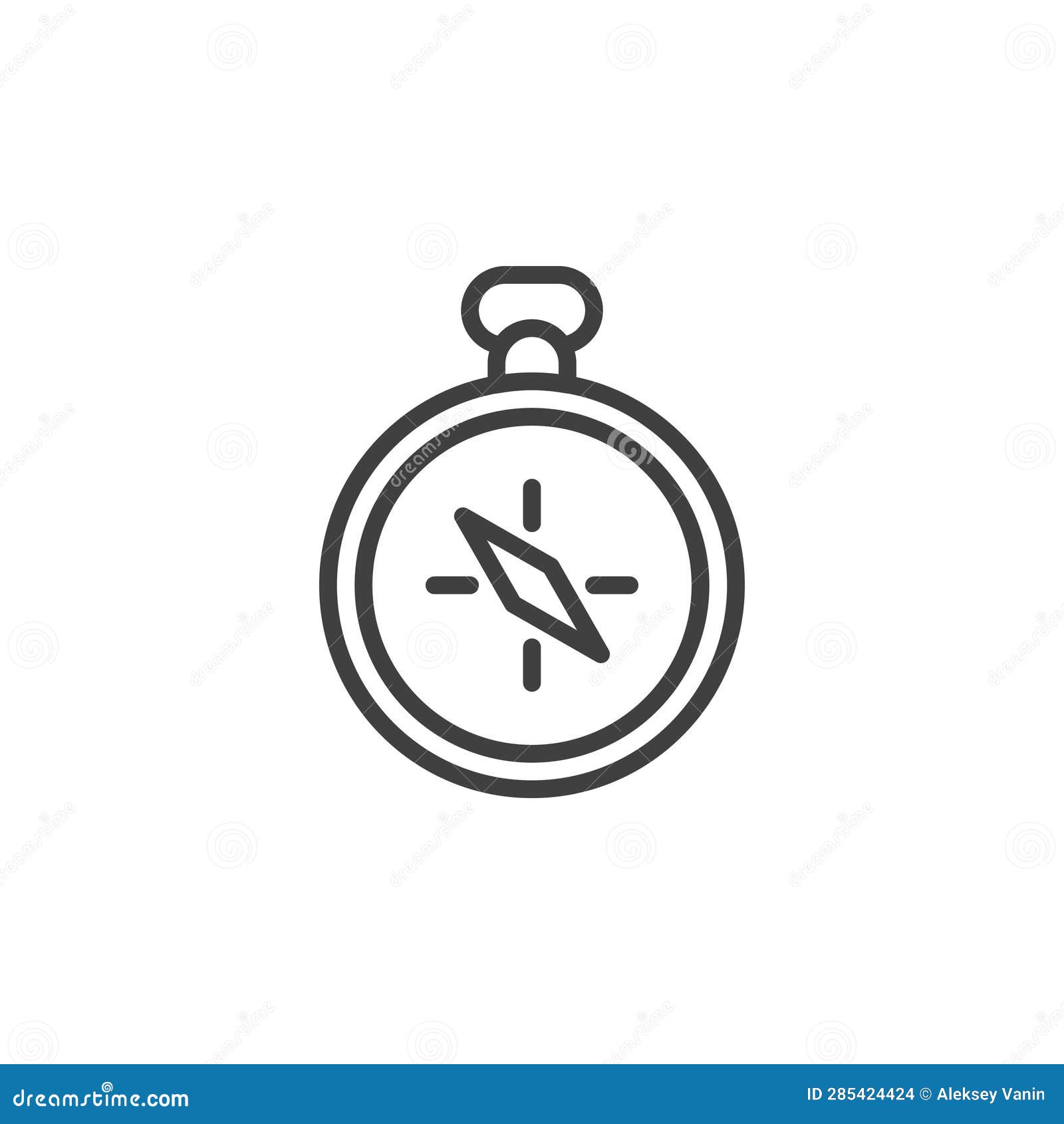 Compass line icon stock illustration. Illustration of direction - 285424424