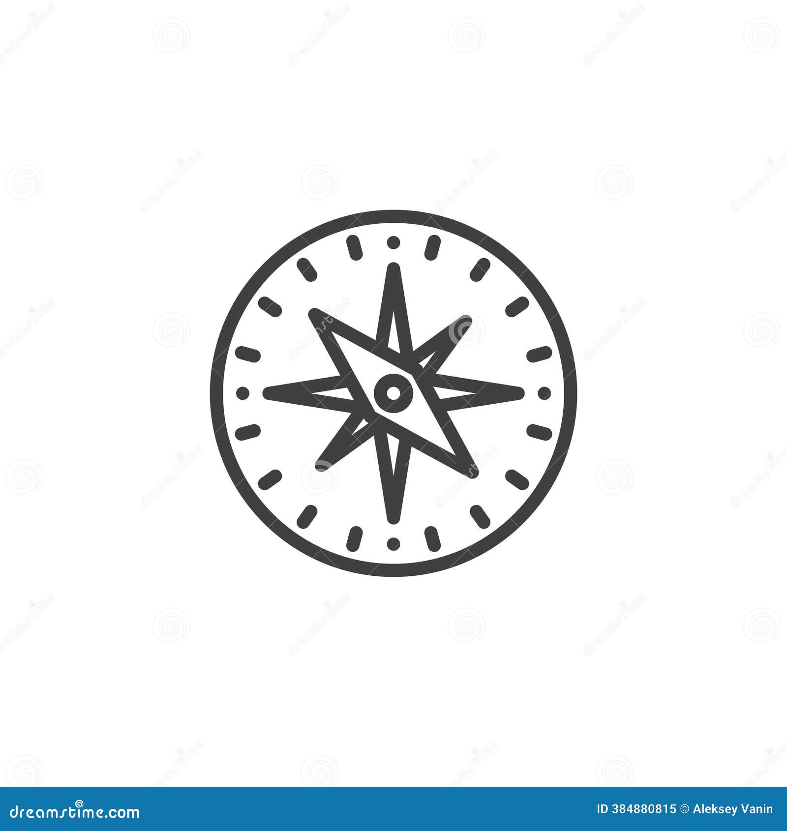 Compass Line Icon, Navigation Concept, Wind Rose Sign On White ...