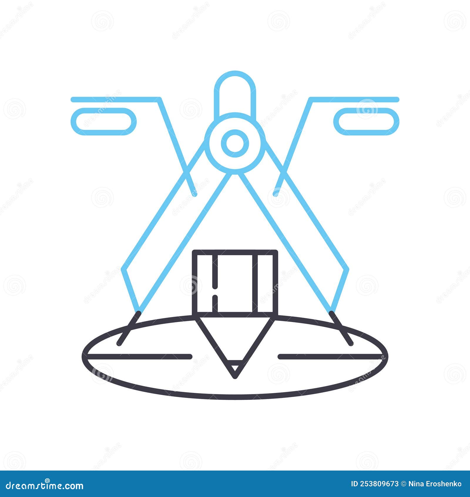 Compass Line Icon, Outline Symbol, Vector Illustration, Concept Sign ...