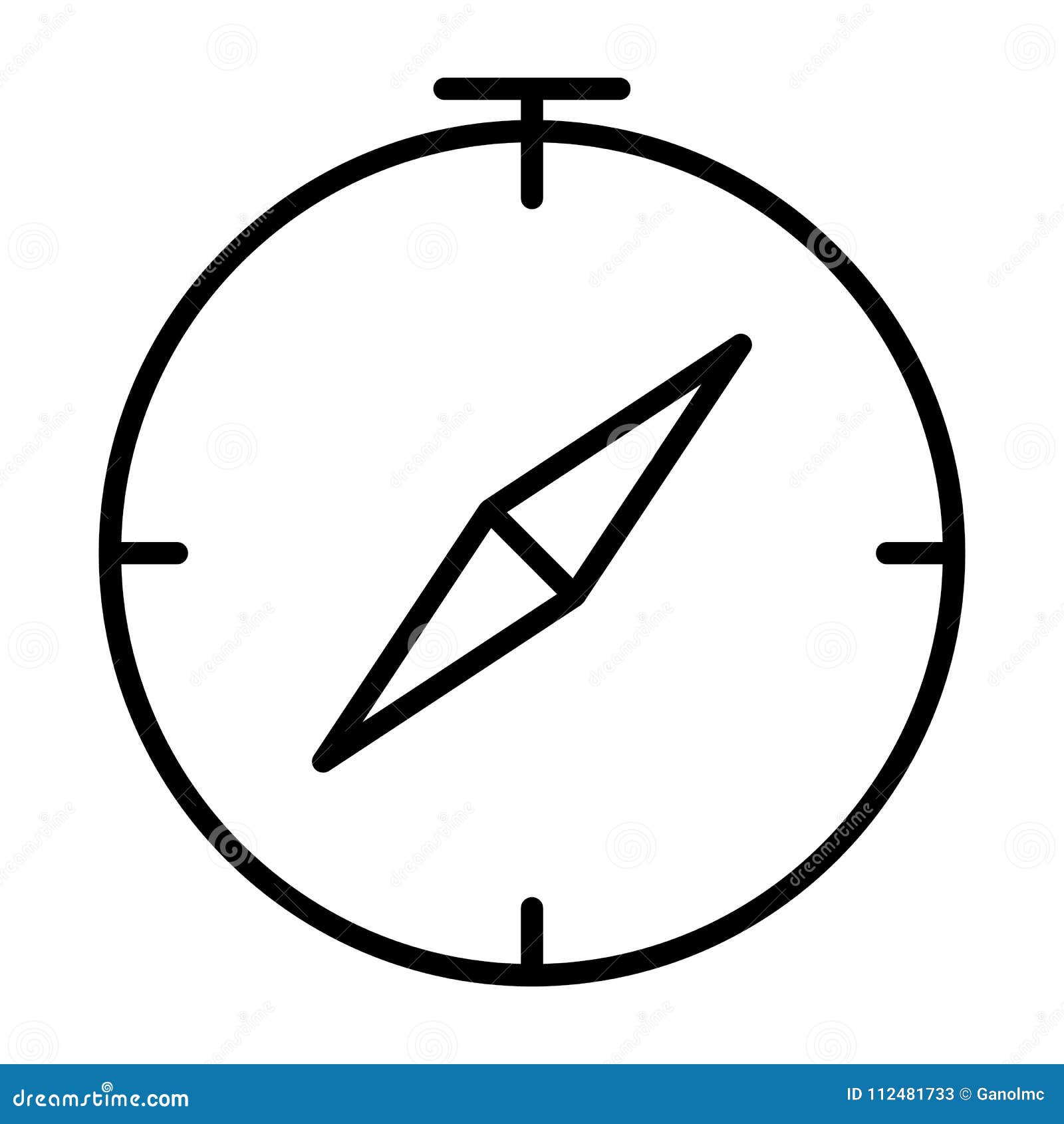 Compass Line Icon. Vector Simple Minimal 96x96 Pictogram Stock Vector ...