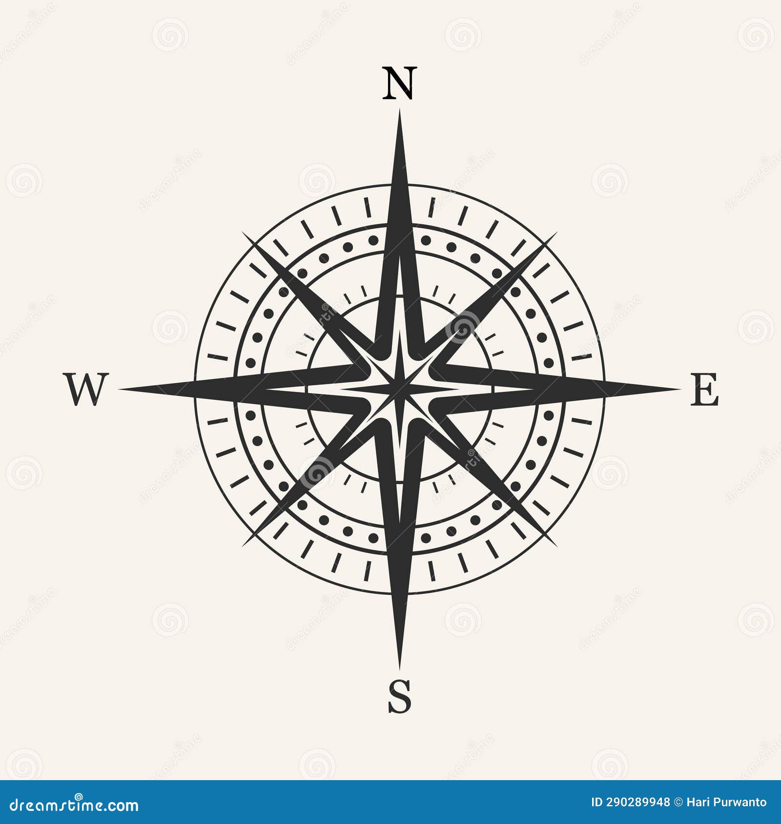 Compass Line Logo Vector Design Creative Stock Illustration ...