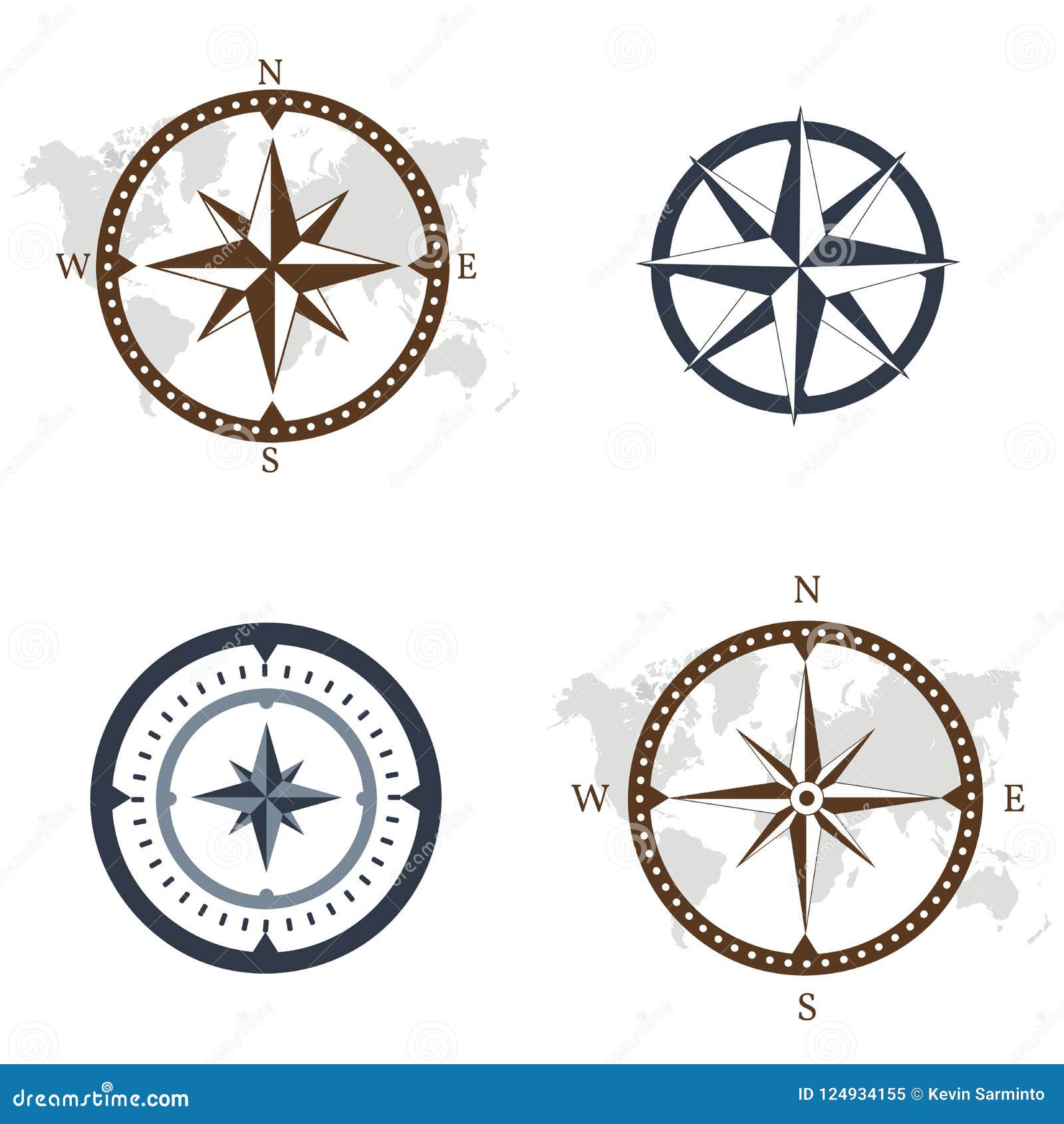 Compass logo design stock vector. Illustration of isolated - 124934155