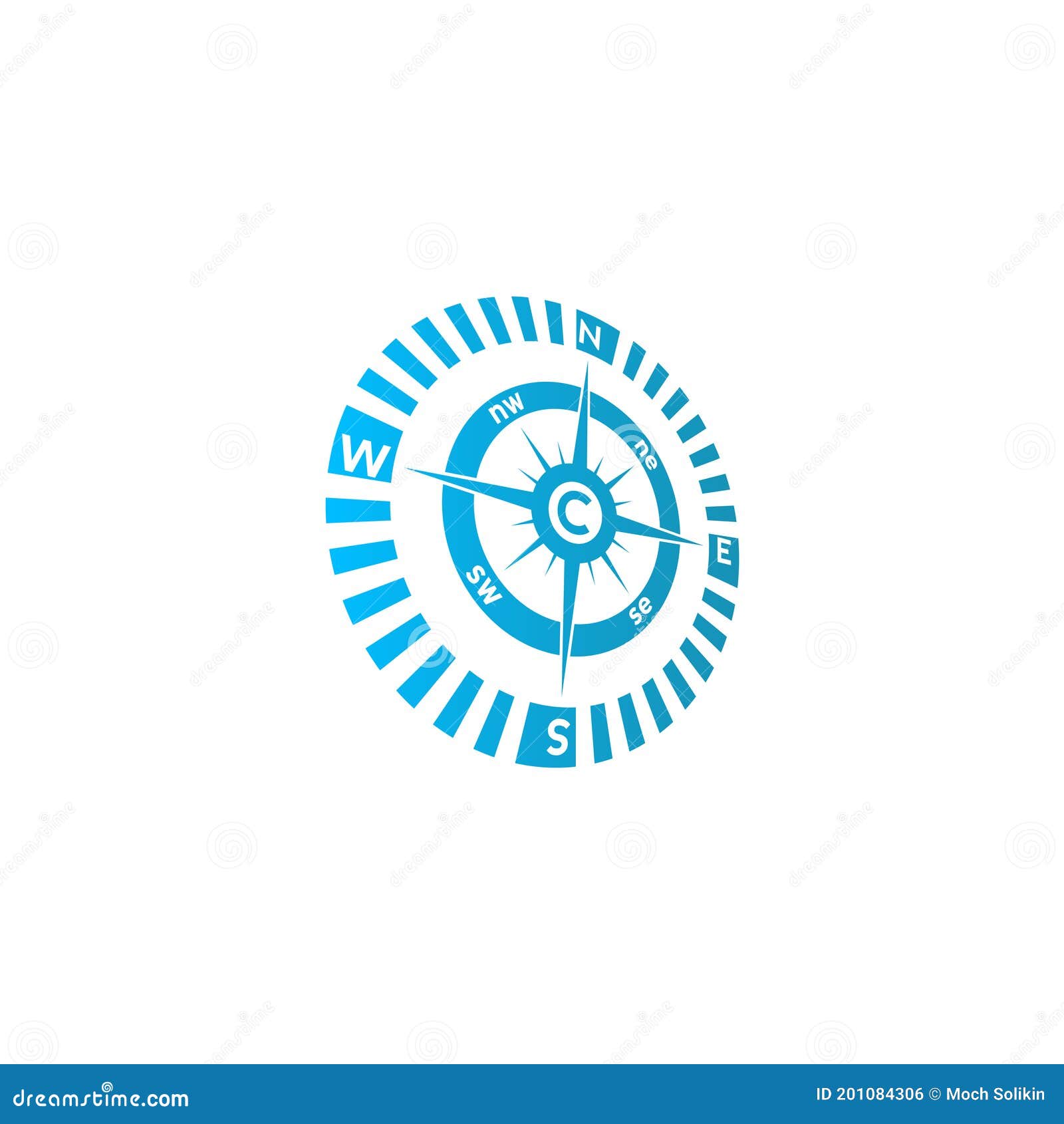 Compass Logo Design. Pointer North, South, East, West, Compass Symbol ...