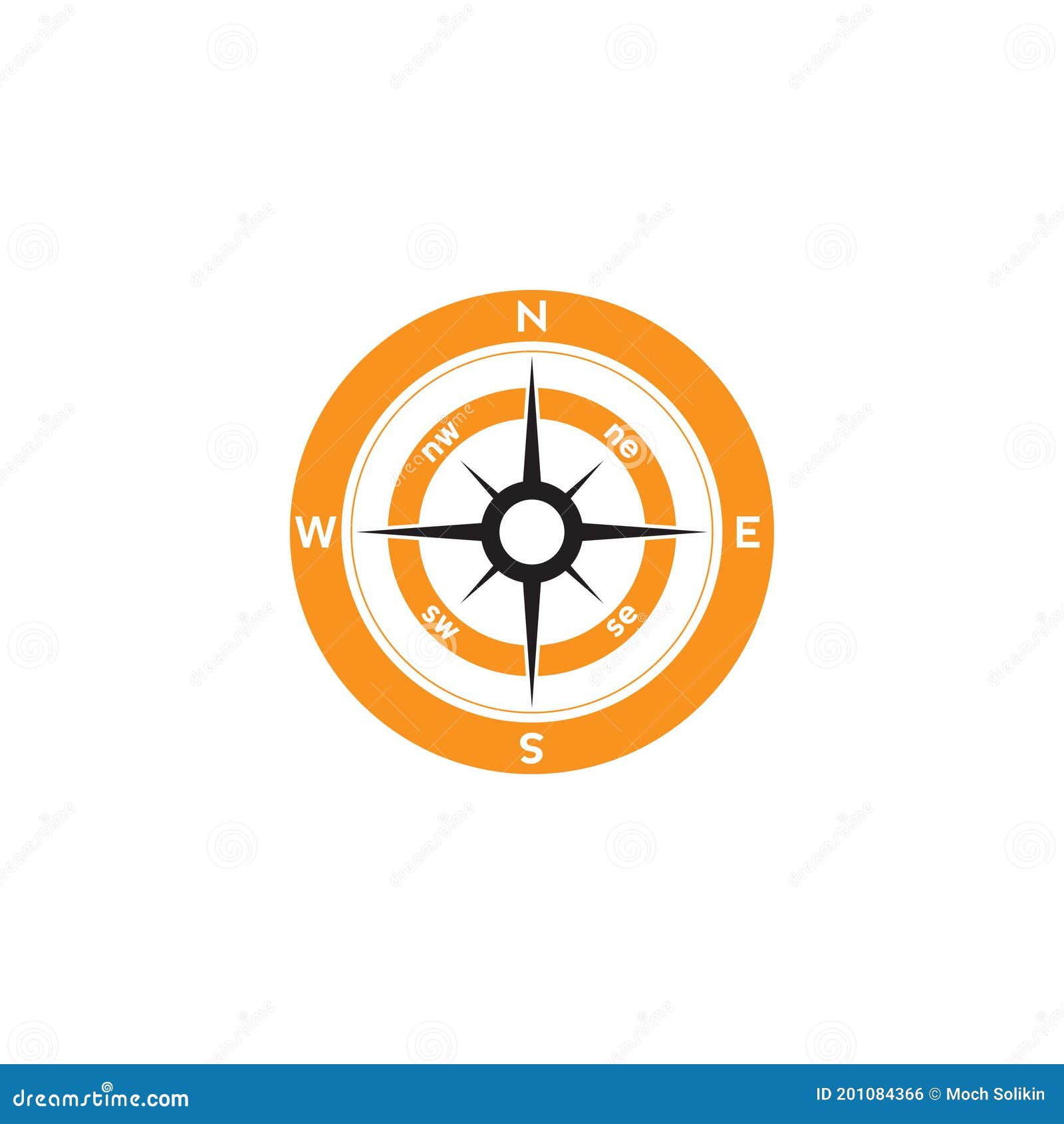 Compass Logo Design. Pointer North, South, East, West, Compass Symbol ...